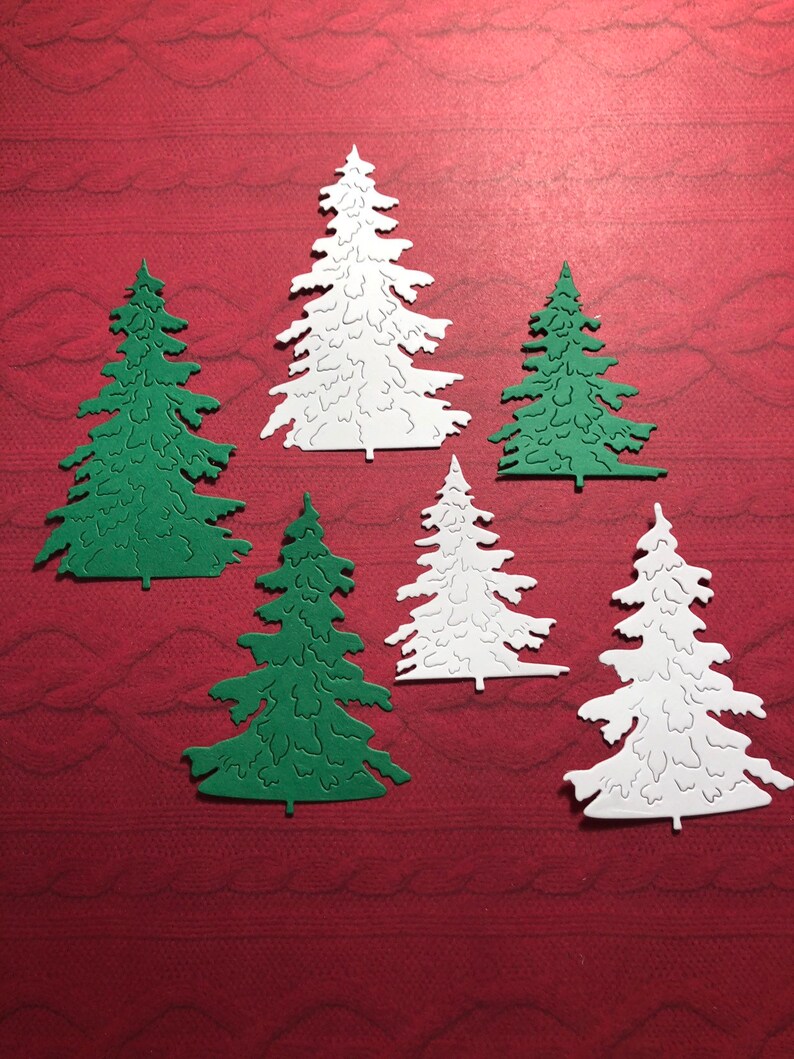 30 Piece Tree Collection Card Stock Cut Outs for Scrapbooking or Card ...