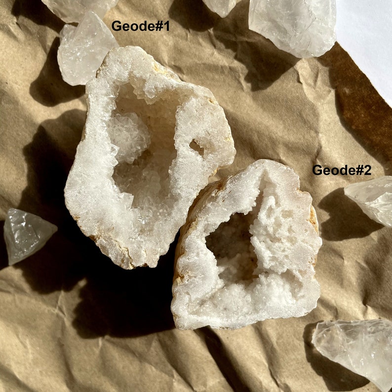 White Quartz Geode Sparkly Raw Geode Aura Quartz Cluster - Etsy