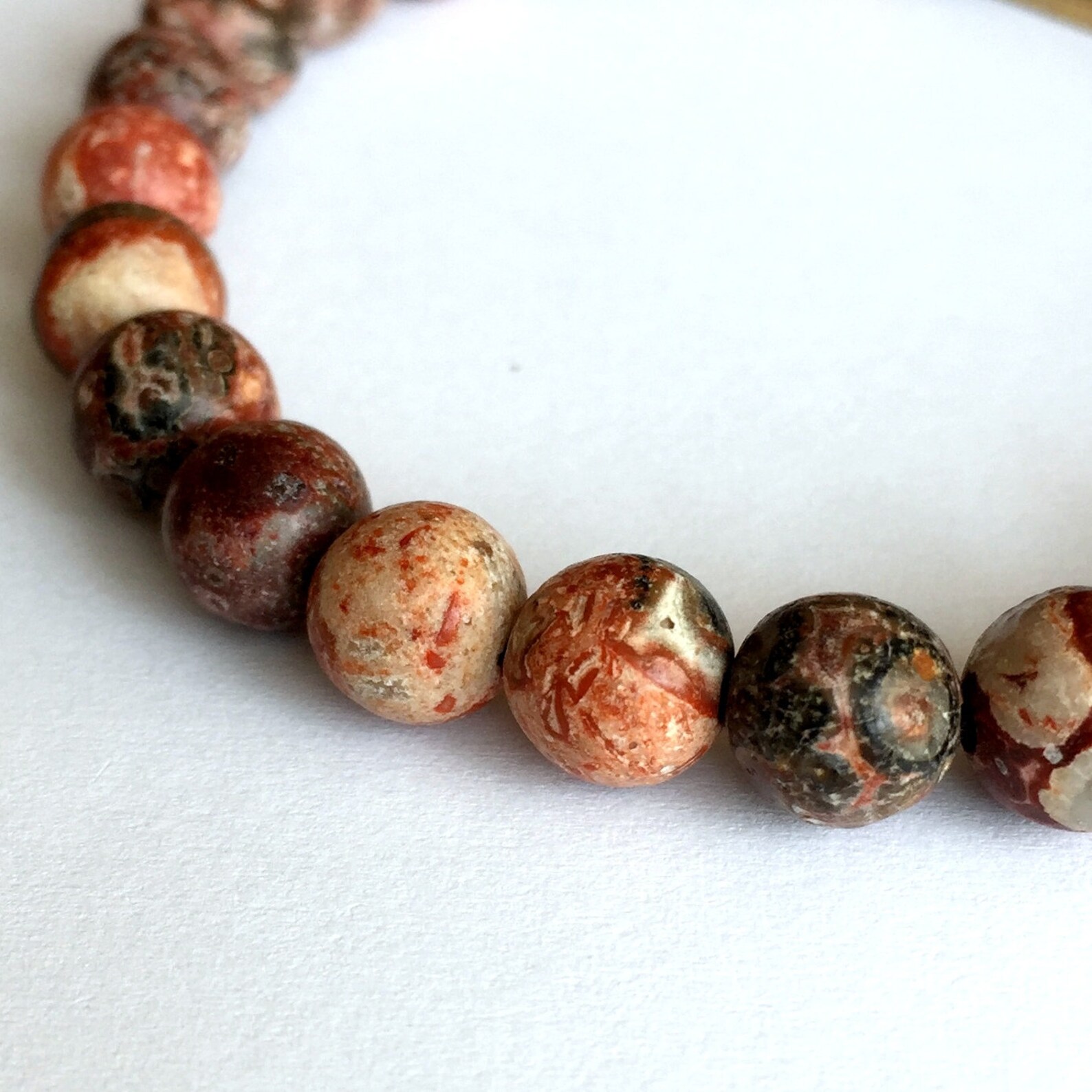 Leopard Jasper Bracelet 8mm Beads Bracelet Mens Bracelet - Etsy