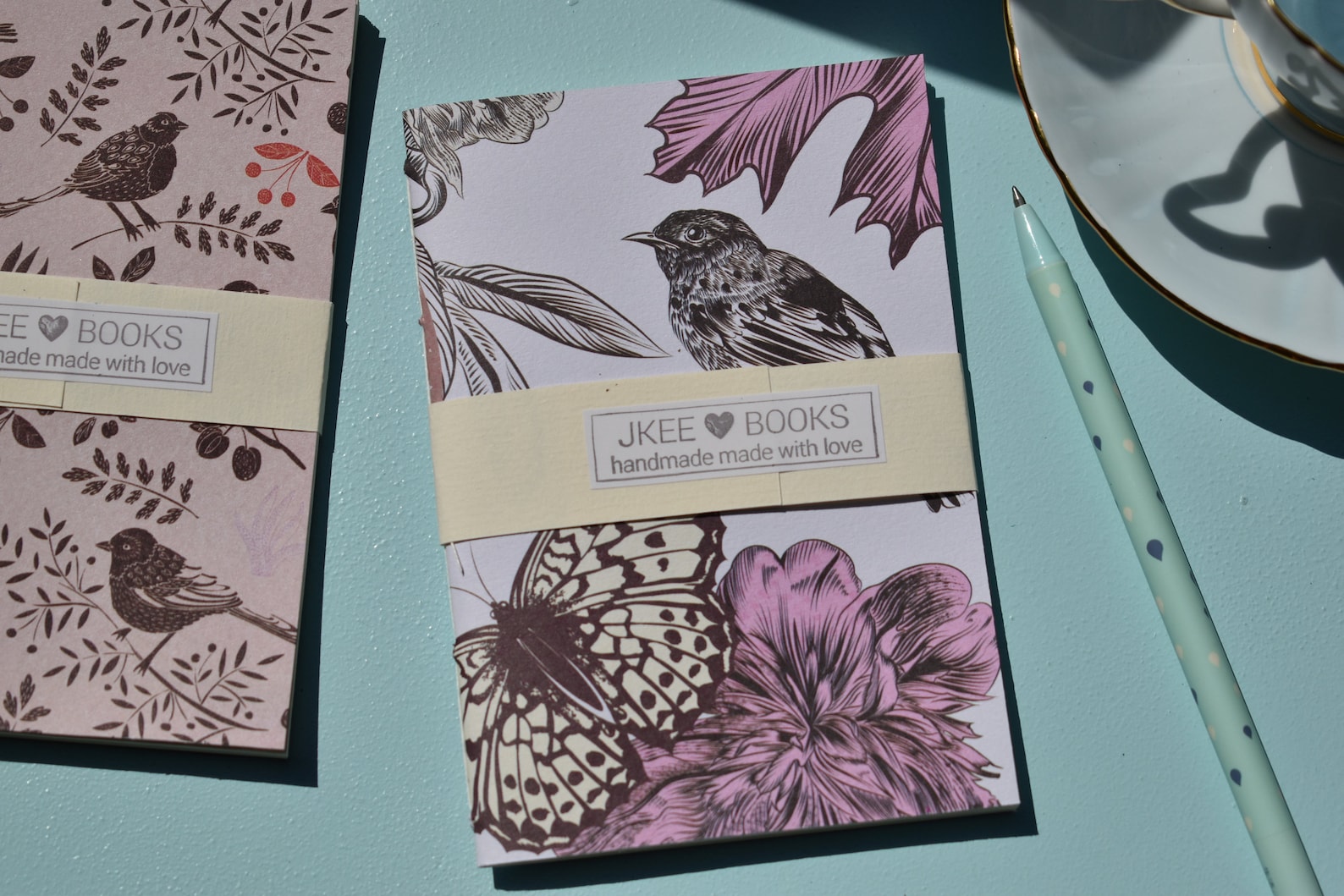 Pocket Diary Birds Feathers Handbound Notebook A6 Diary Notebook Gift ...