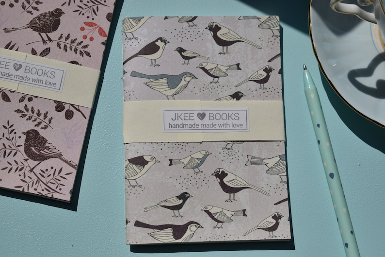 Pocket Diary Birds Feathers Handbound Notebook A6 Diary Notebook Gift ...