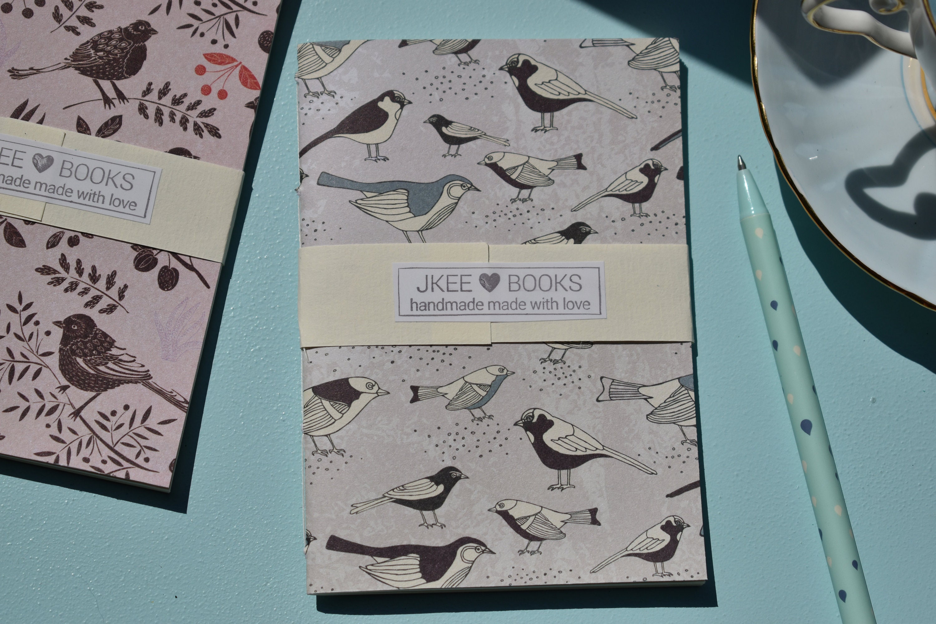 Pocket Diary Birds Feathers Handbound Notebook A6 Diary Notebook Gift ...
