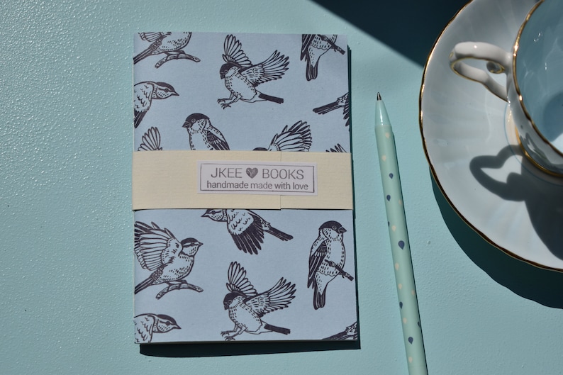 Pocket Diary Birds Feathers Handbound Notebook A6 Diary Notebook Gift ...