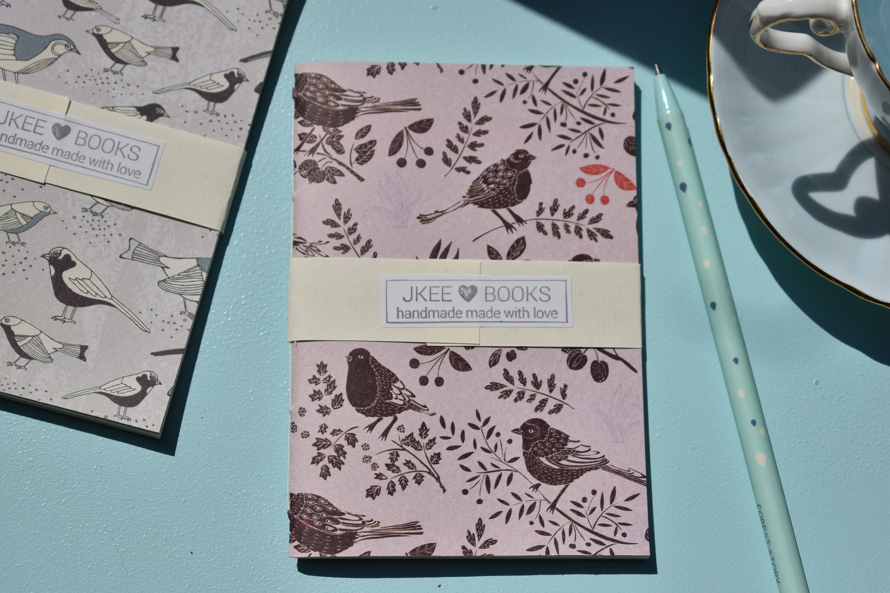 Pocket Diary Birds Feathers Handbound Notebook A6 Diary Notebook Gift ...