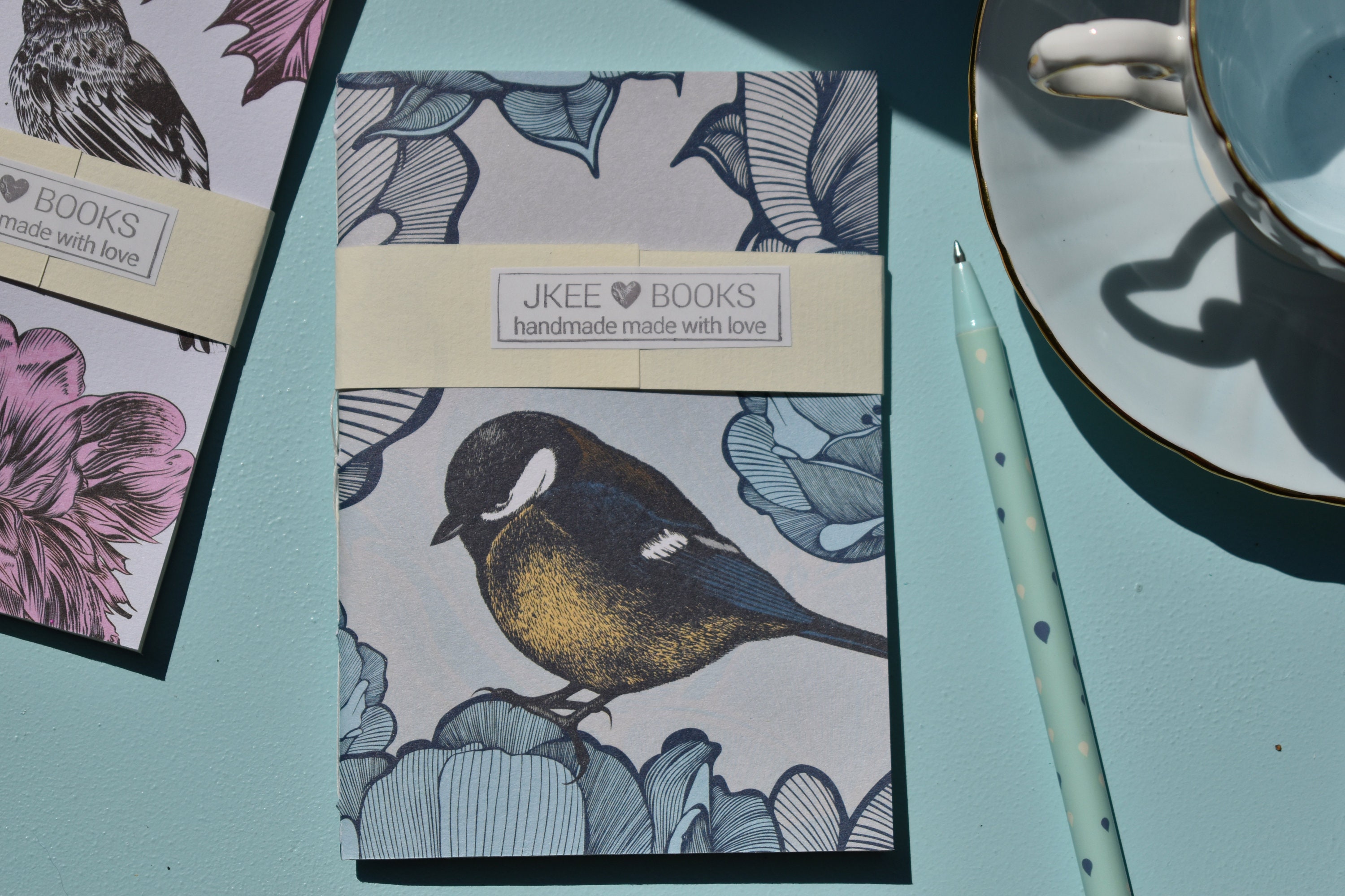 Pocket Diary Birds Feathers Handbound Notebook A6 Diary Notebook Gift ...