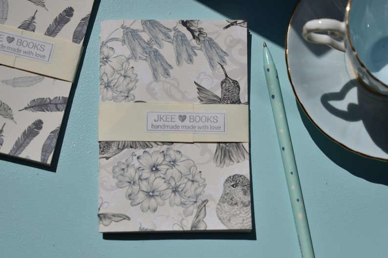 Pocket Diary Birds Feathers Handbound Notebook A6 Diary Notebook Gift ...