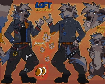 Detailed Furry Reference Sheet - Etsy