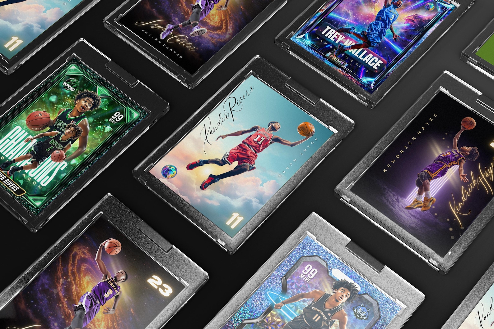 Custom Basketball Cards Basketball Trading Cards Canva Template Sport ...
