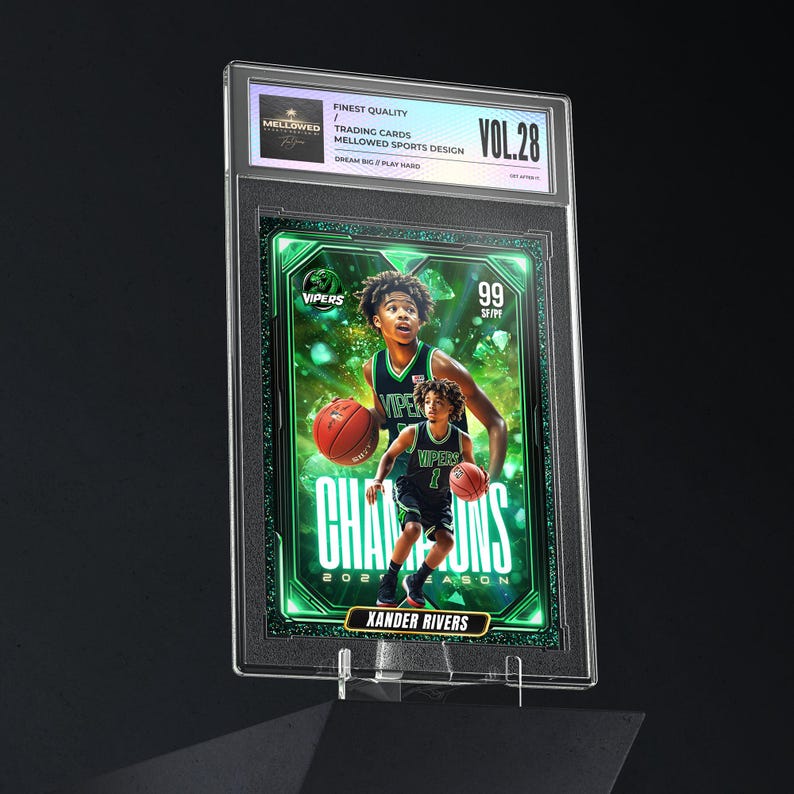 Custom Basketball Trading Cards Editable Canva Template for Teams Kids ...