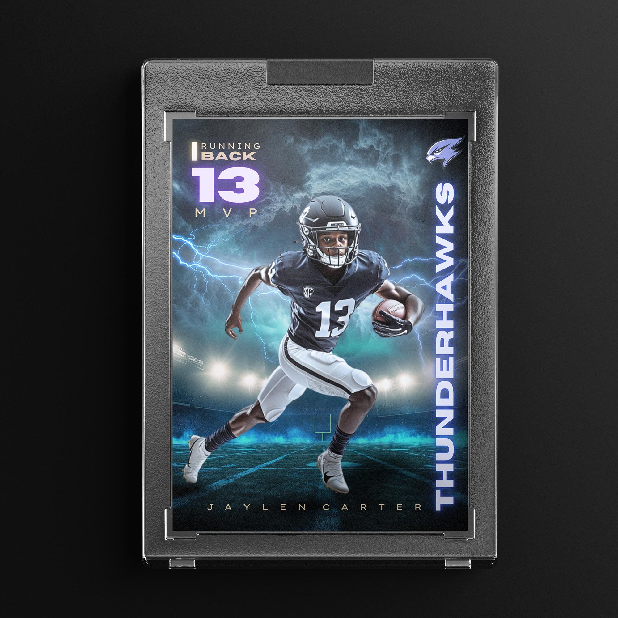 Custom Football Trading Cards Editable Canva Templates for Teams Kids ...