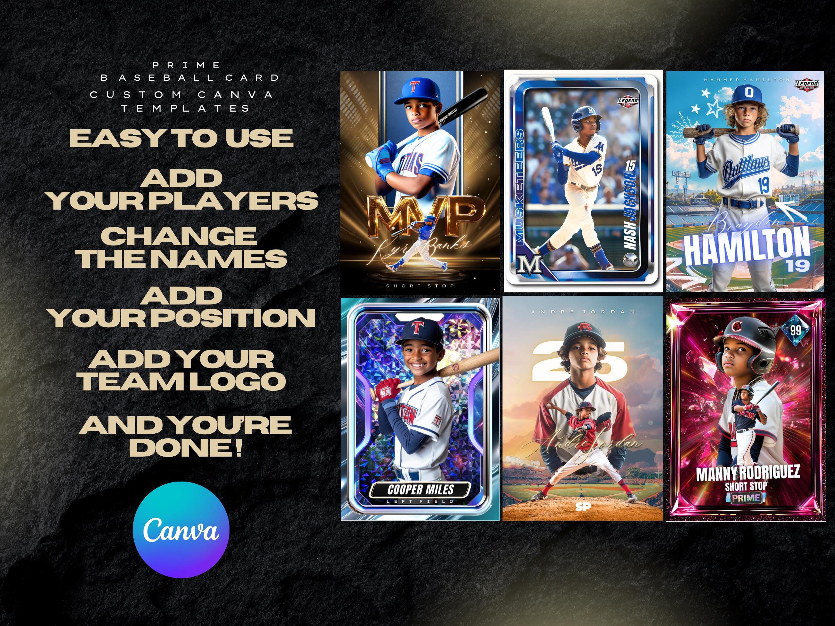 Custom Trading Cards Canva Template Bundle Custom Sport Cards Kids ...