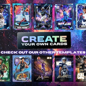 Photoshop Football Card Template Editable PSD Sports Trading Card ...