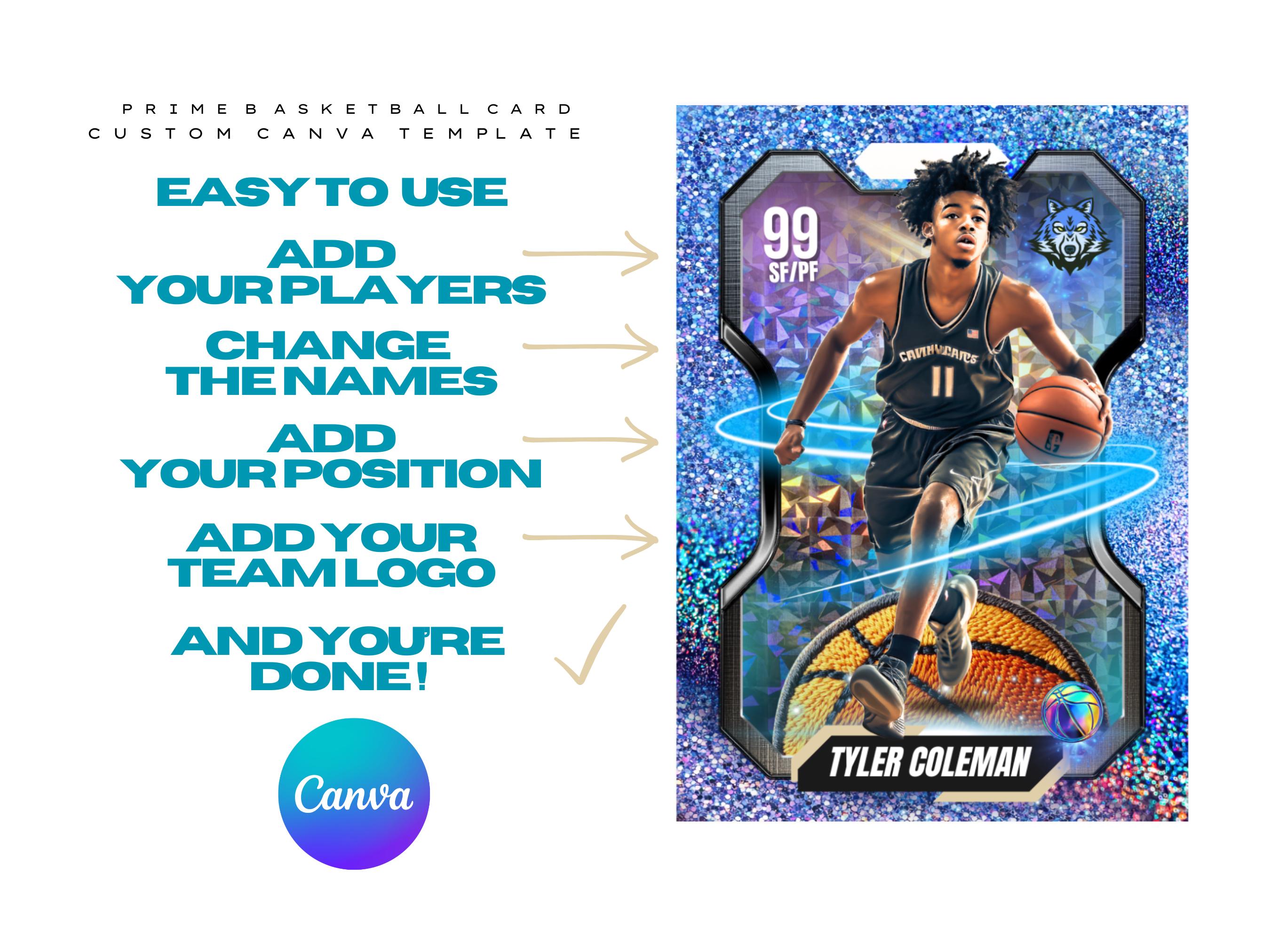 Custom Trading Cards Canva Template Custom Sport Cards Kids Sport Card ...