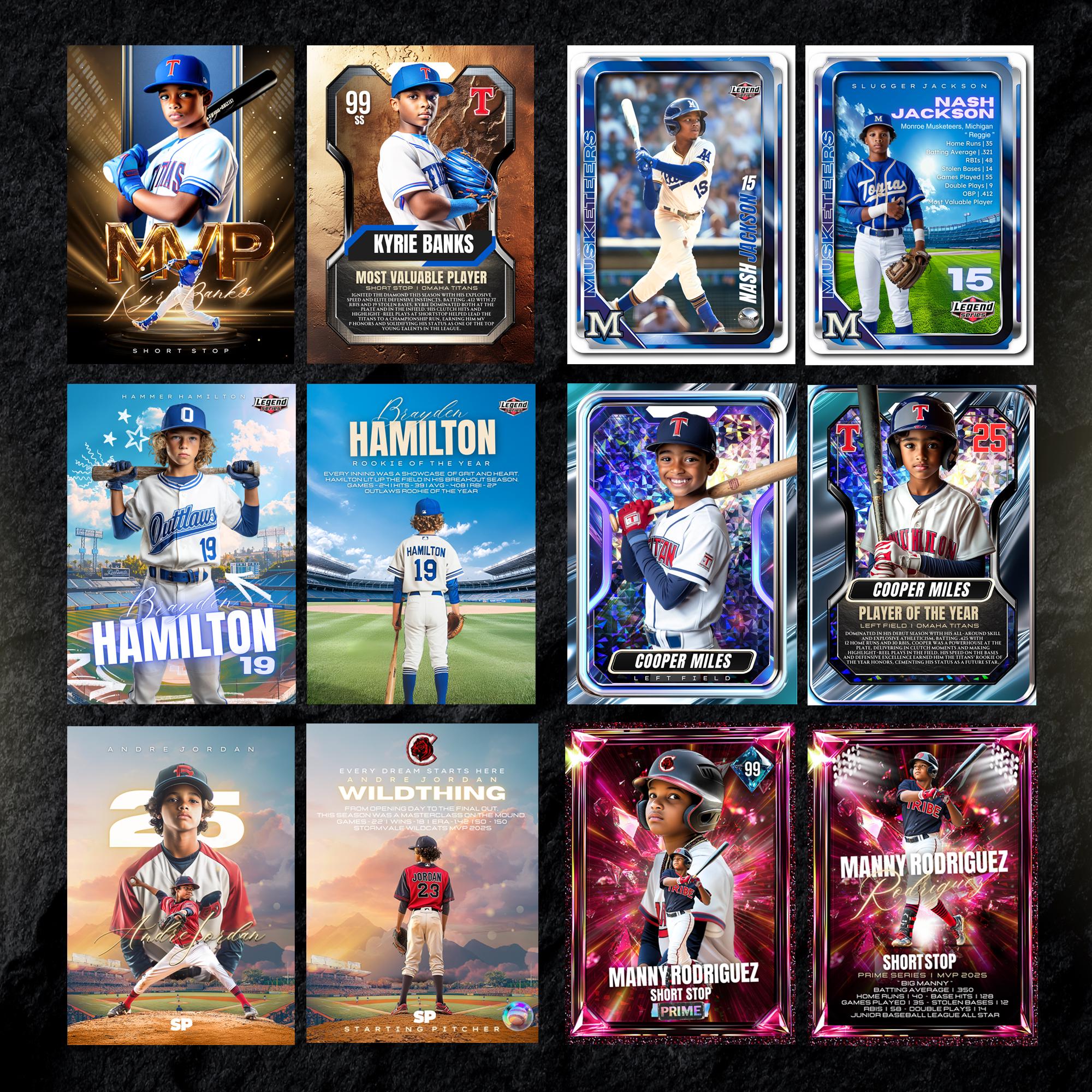 Custom Trading Cards Canva Template Bundle Custom Sport Cards Kids ...