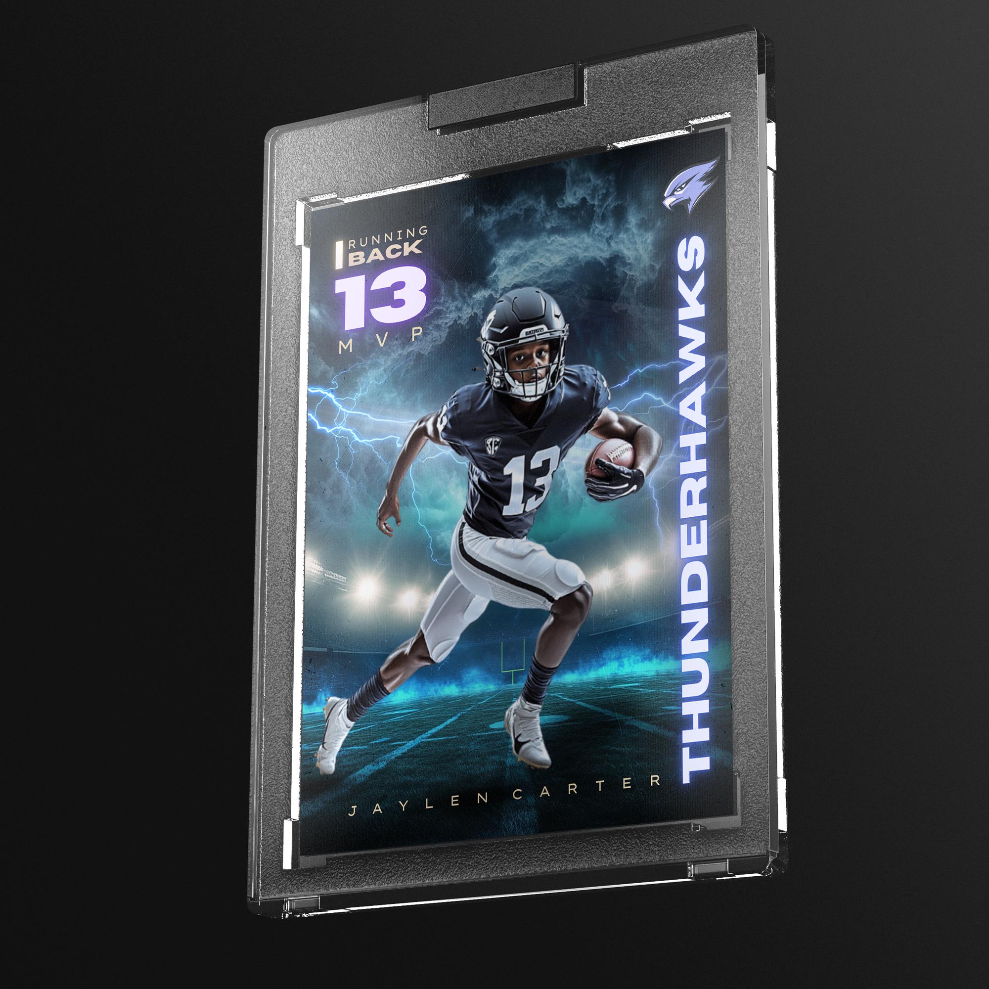Custom Football Trading Cards Editable Canva Templates for Teams Kids ...