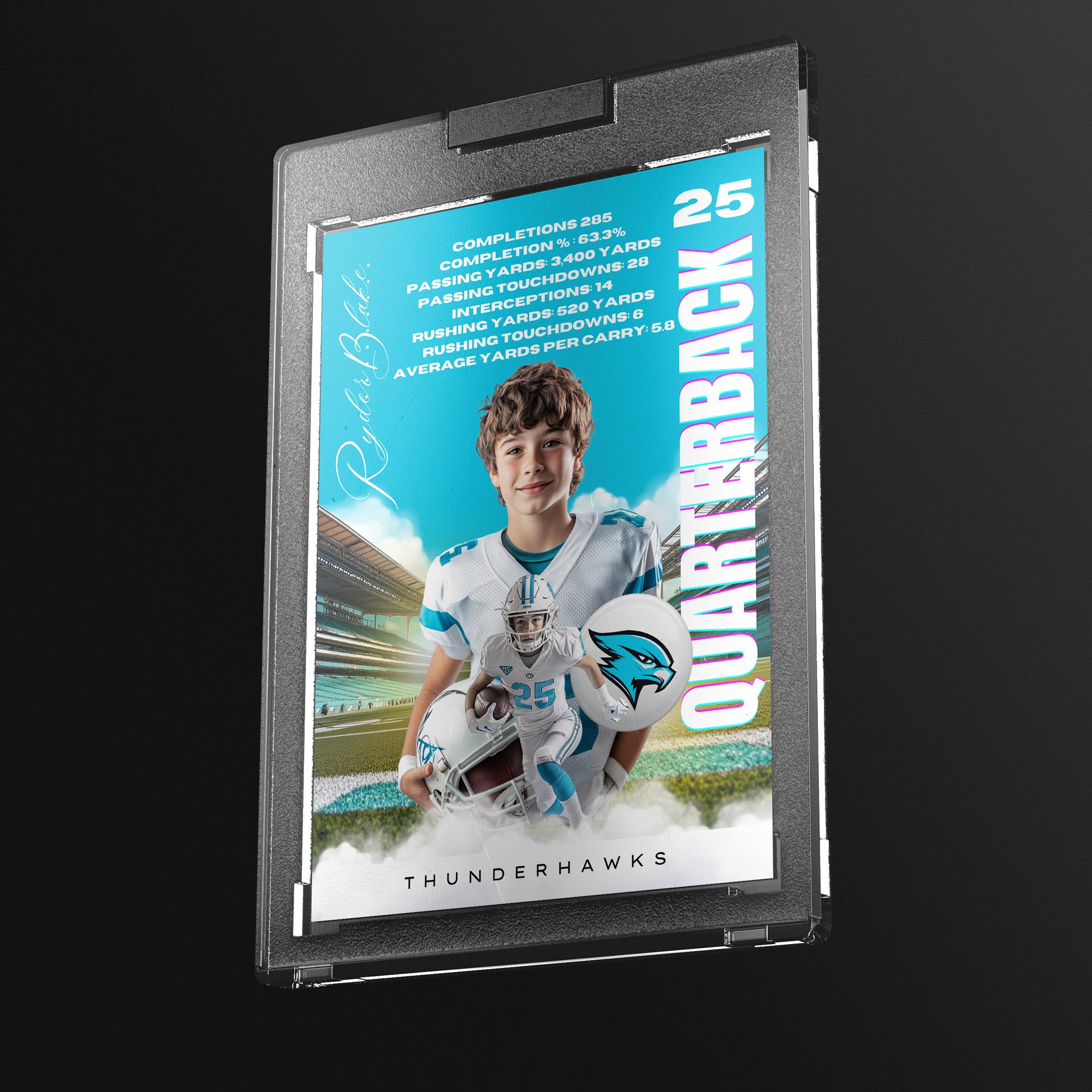 Football Team Photo Cards Custom Canva Template for Players & Coaches ...