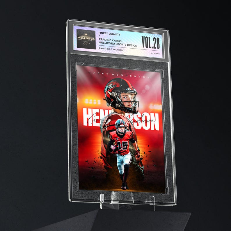 Football Trading Card Photoshop PSD Bundle 6 X Editable Sports Card ...