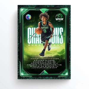 Custom Basketball Trading Cards Editable Canva Template for Teams Kids ...