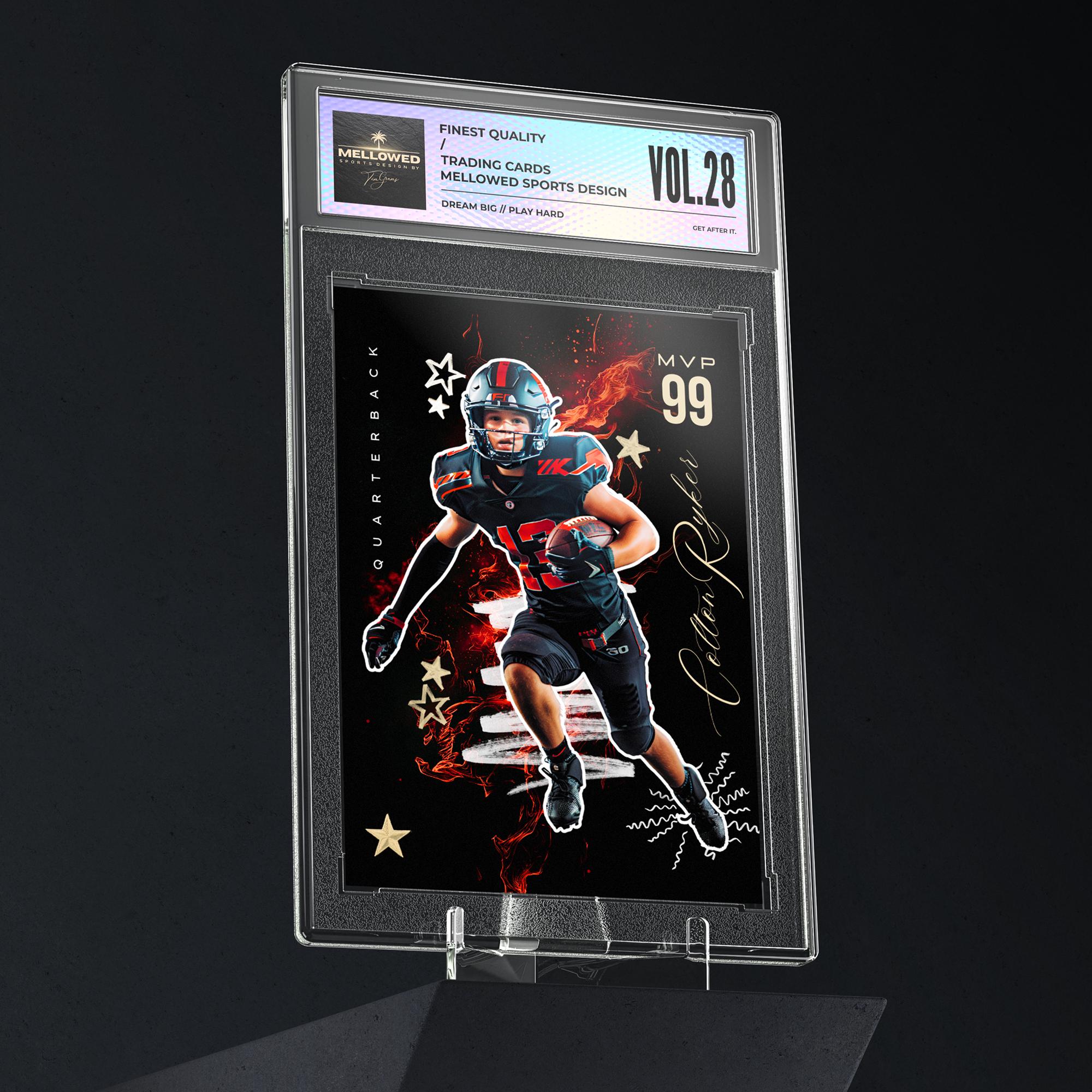 Custom Football Cards Canva Template Bundle Editable Kids Sport Cards ...