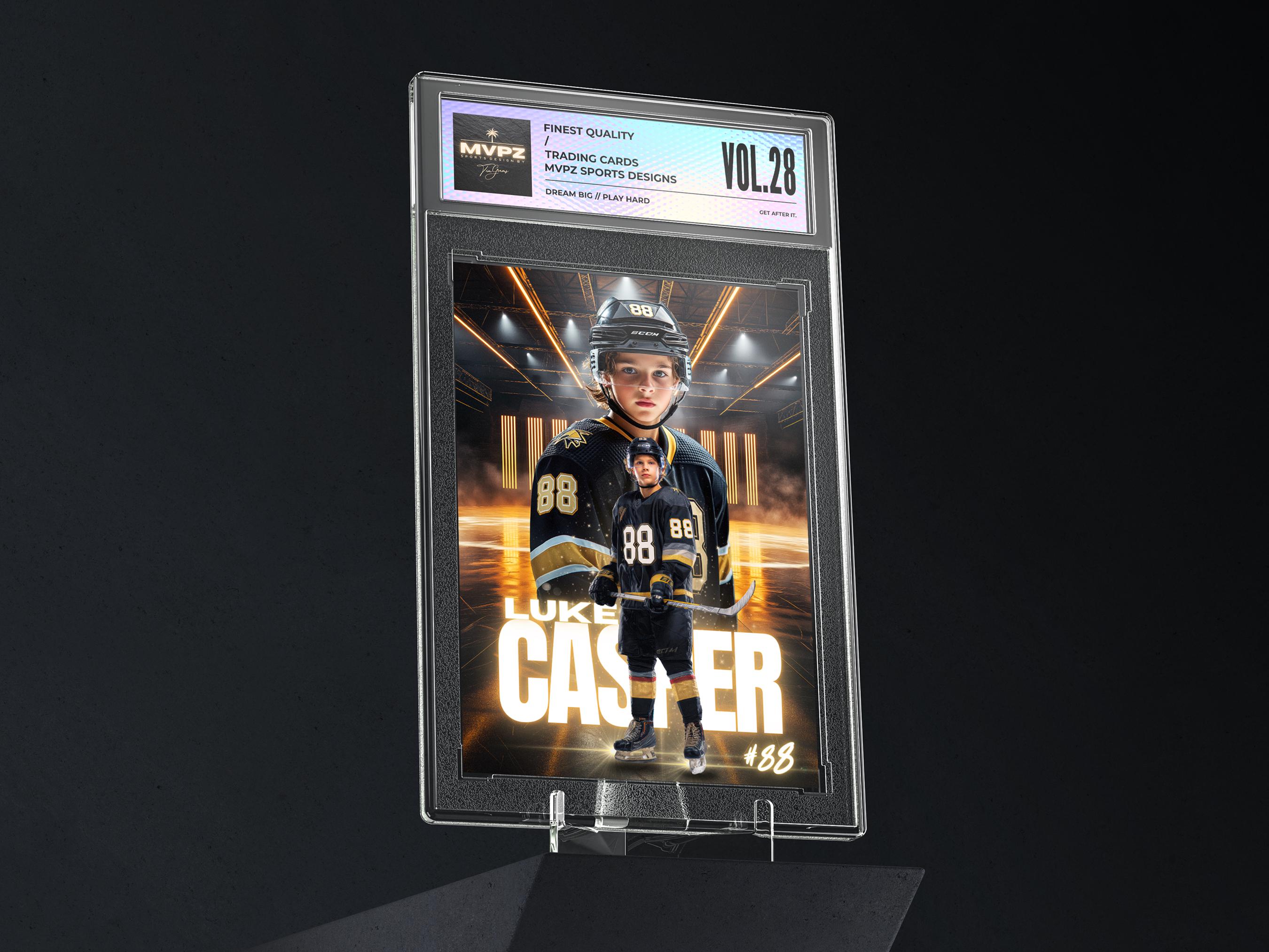 Hockey Trading Card PSD Template Editable Photoshop Sports Card Design ...
