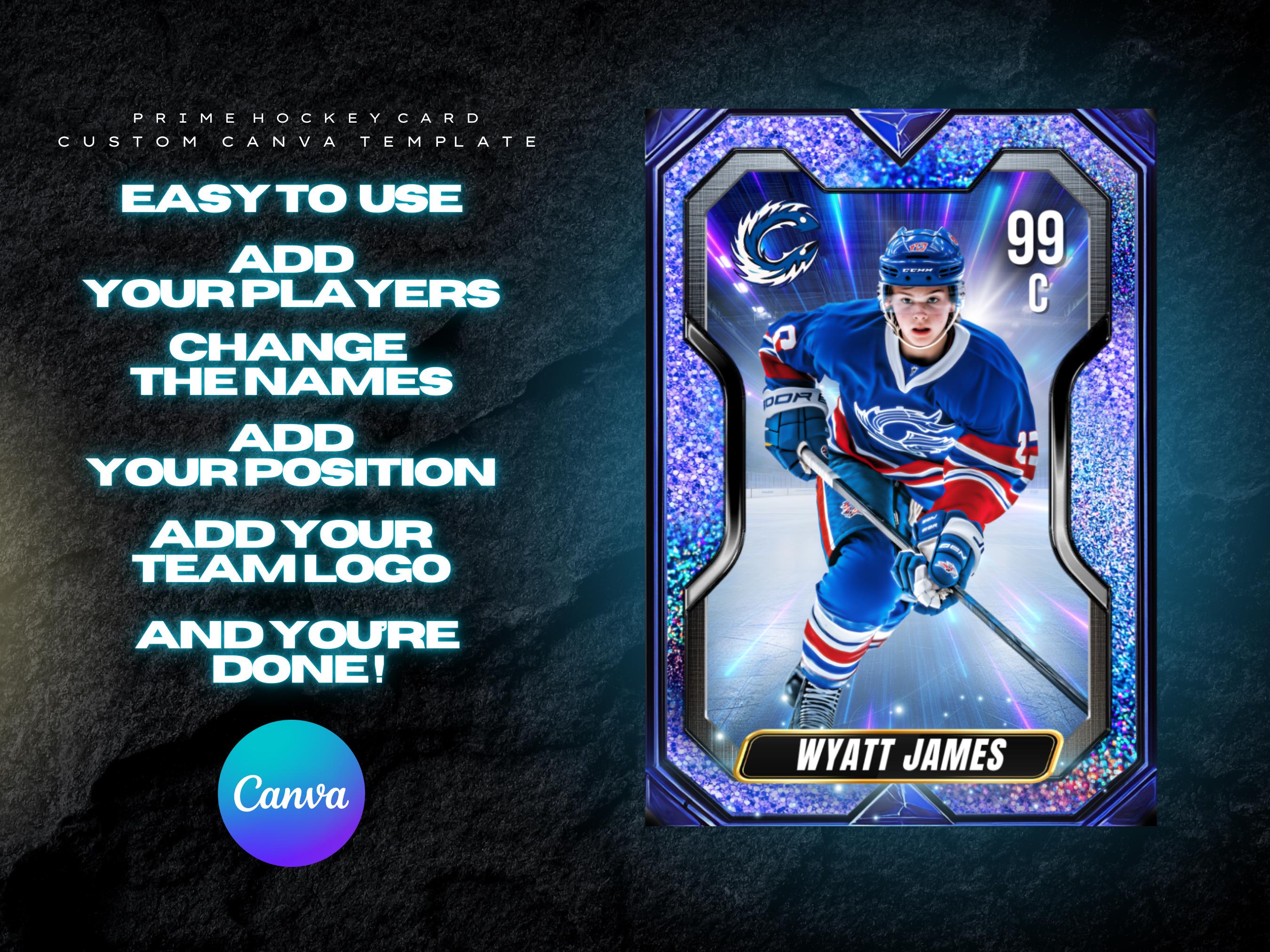 Custom Hockey Card Template Editable Sports Card Custom Trading Cards ...