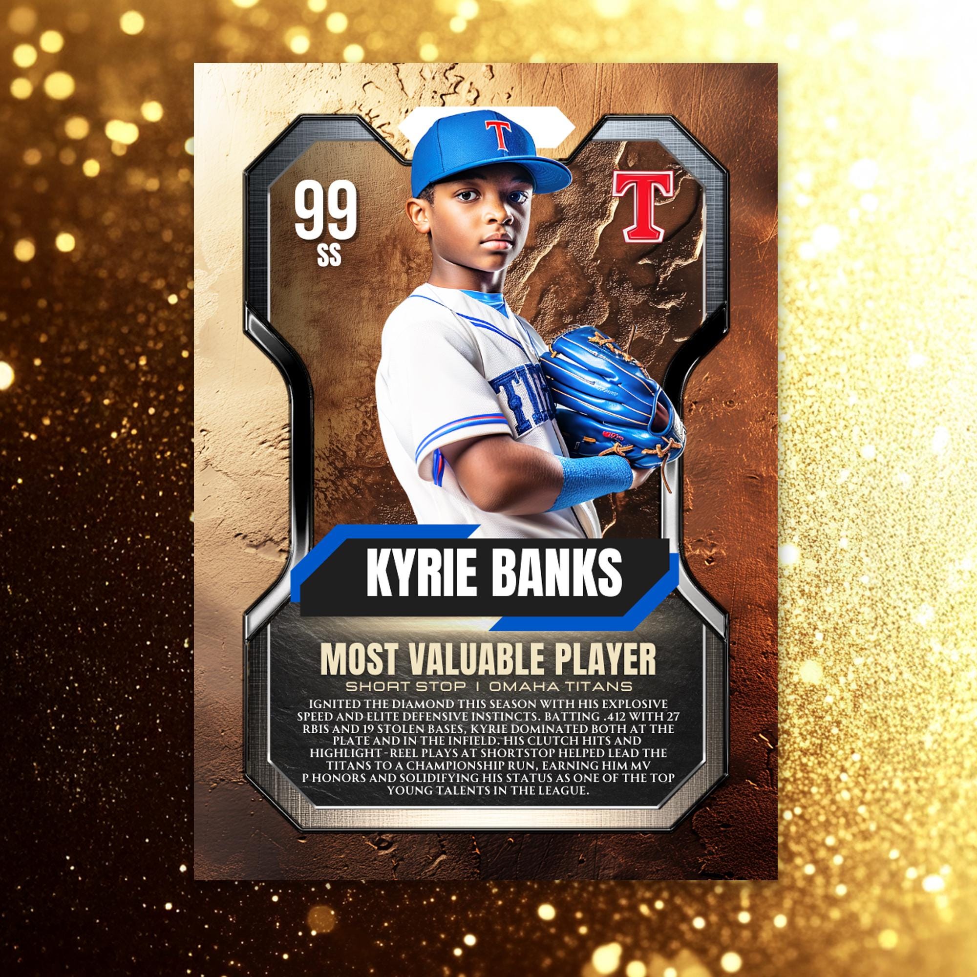 Custom Trading Card PSD Template Editable Kids Sports Card Design ...