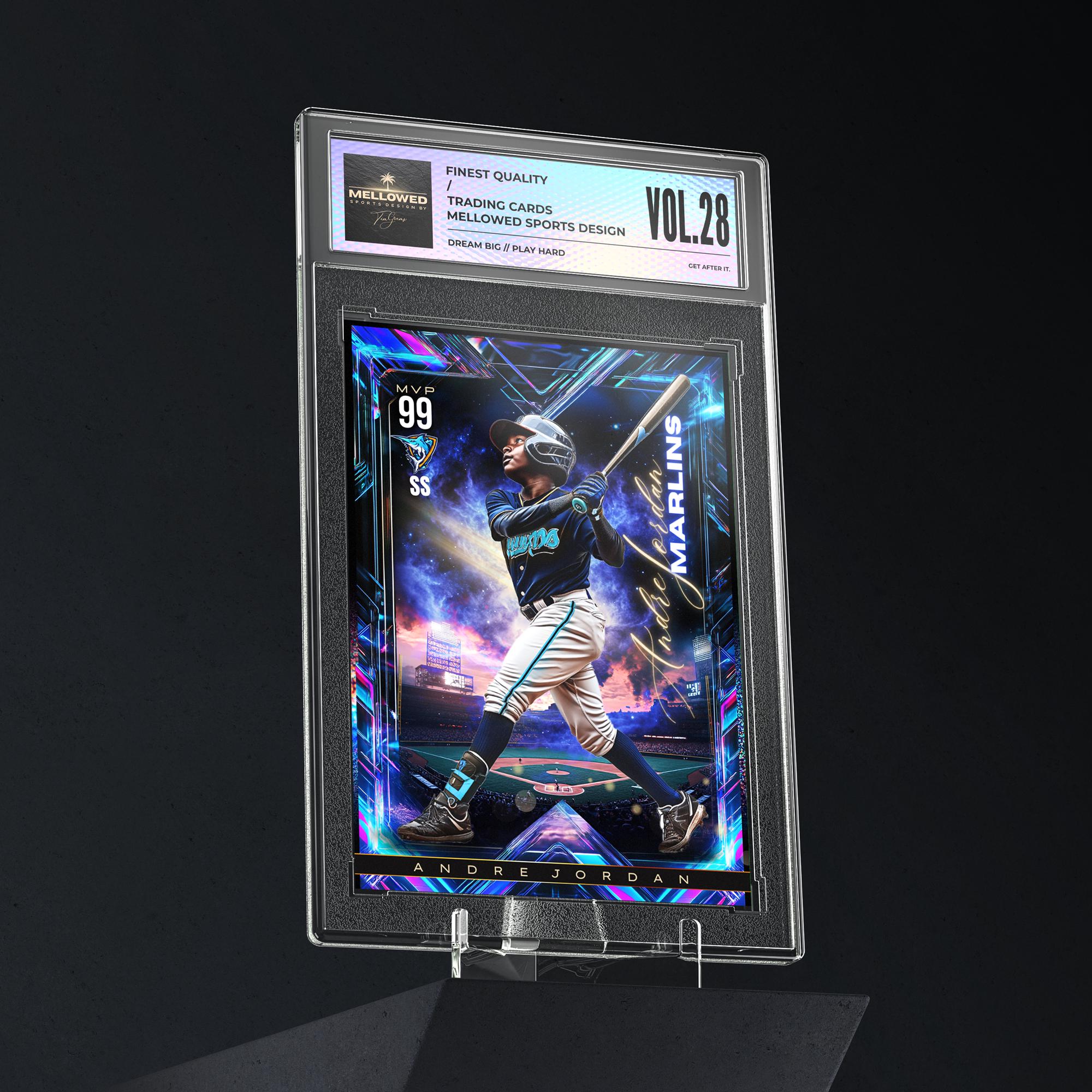 Editable Baseball Card Template Canva Custom Sports Memorabilia Youth ...