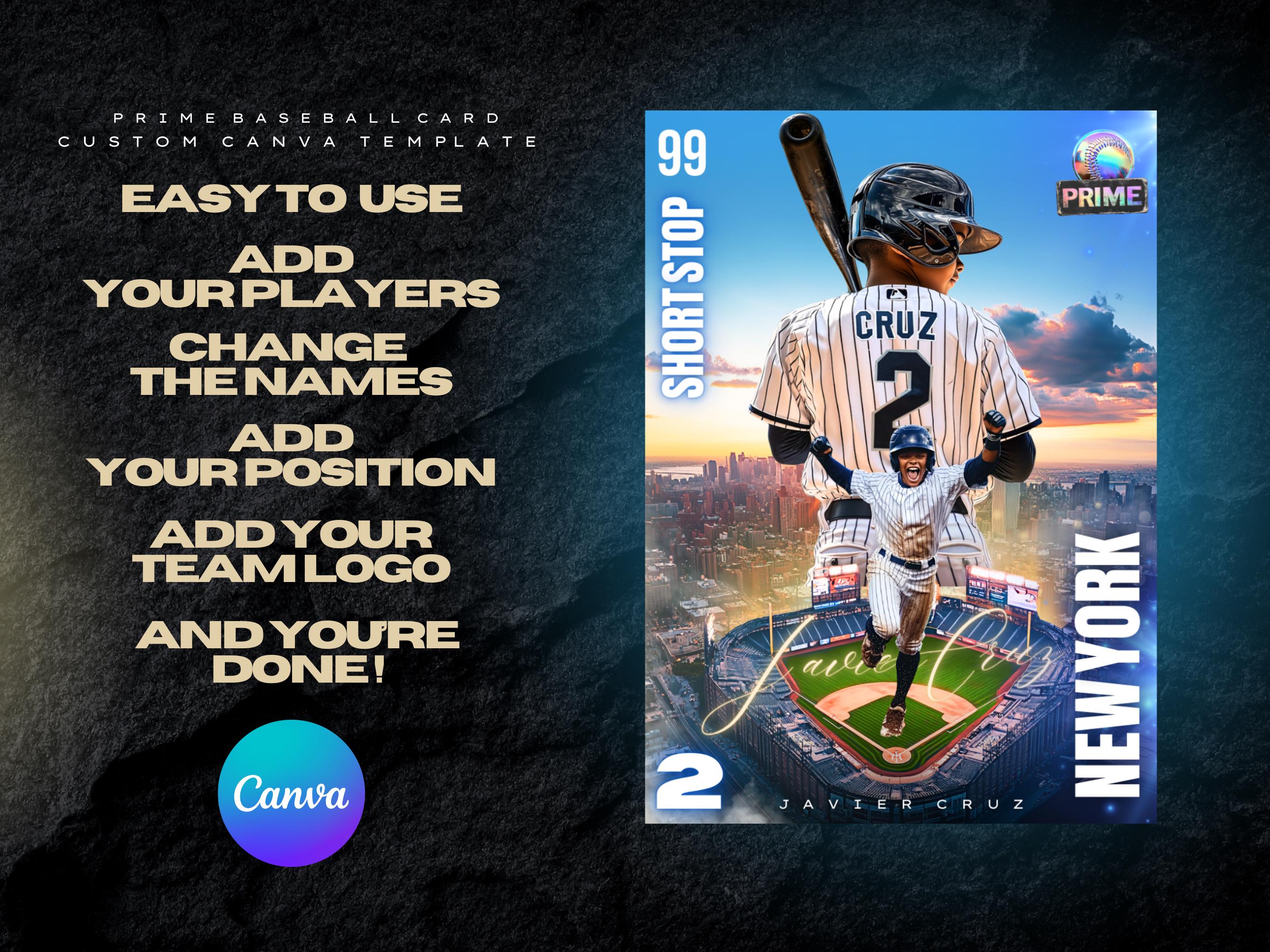 Custom Trading Cards Canva Template Custom Sport Cards Kids Sport Card ...
