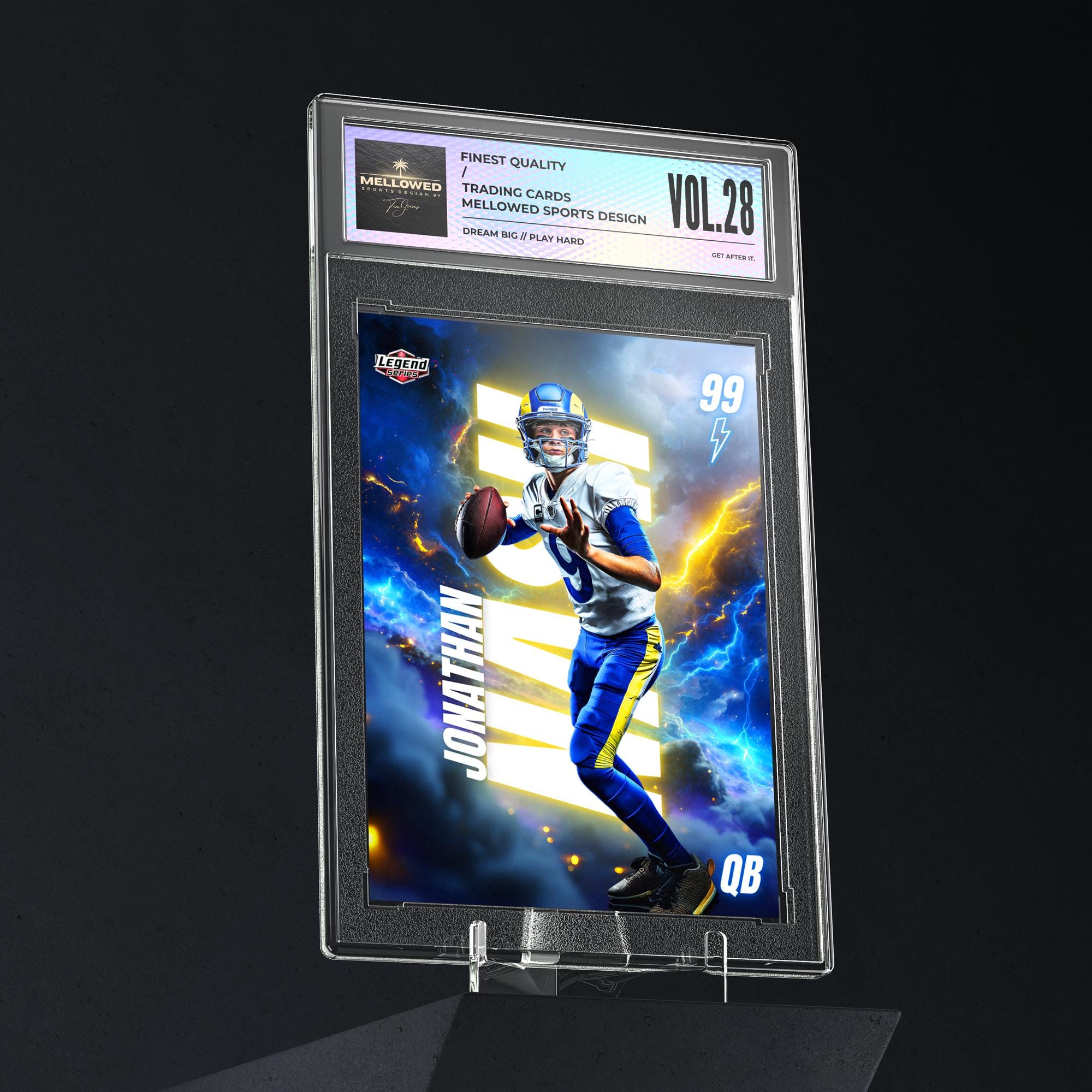 Custom Football Trading Card Template Editable Front and Back Canva ...
