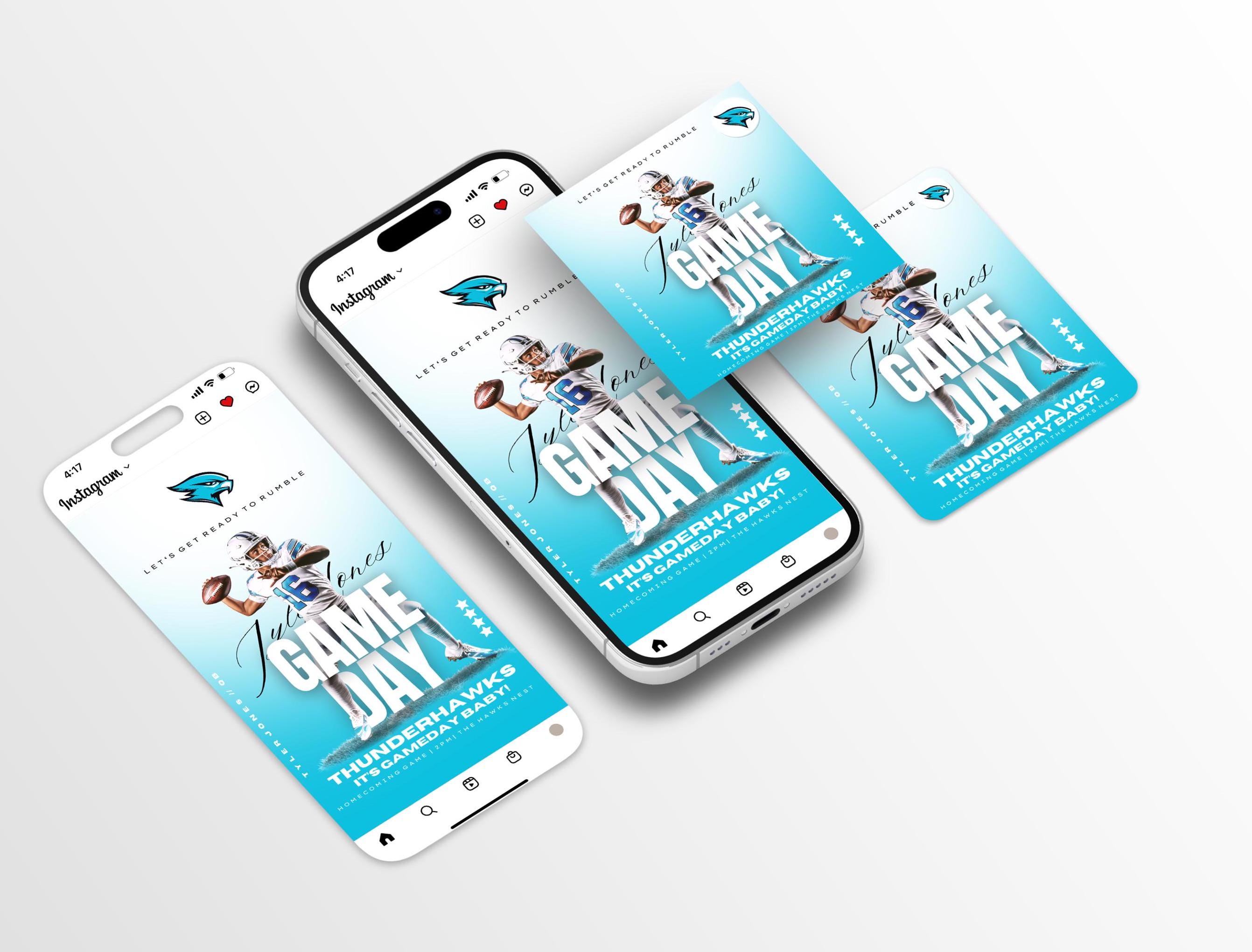 Game Day Social Media Canva Template Sports Graphic Customizable Match ...