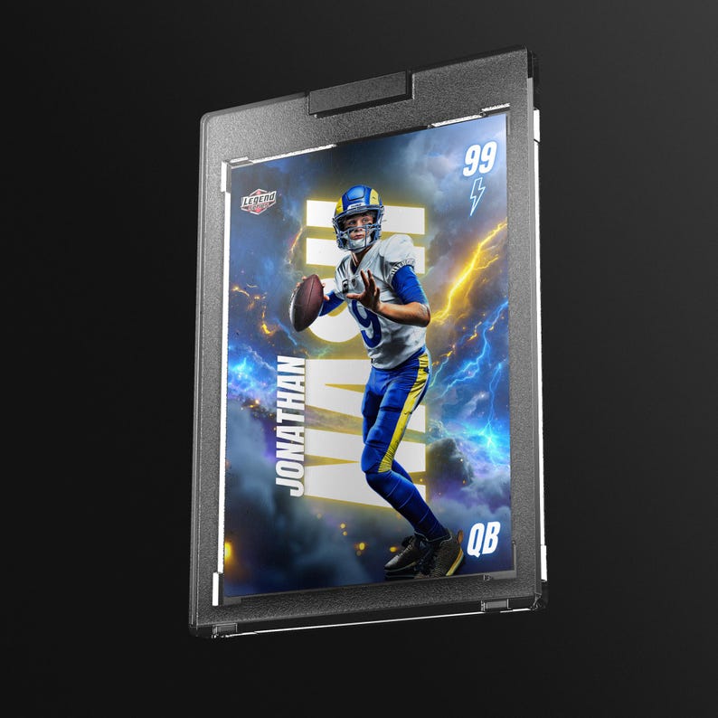 Custom Football Trading Card Template Editable Front and Back Canva ...