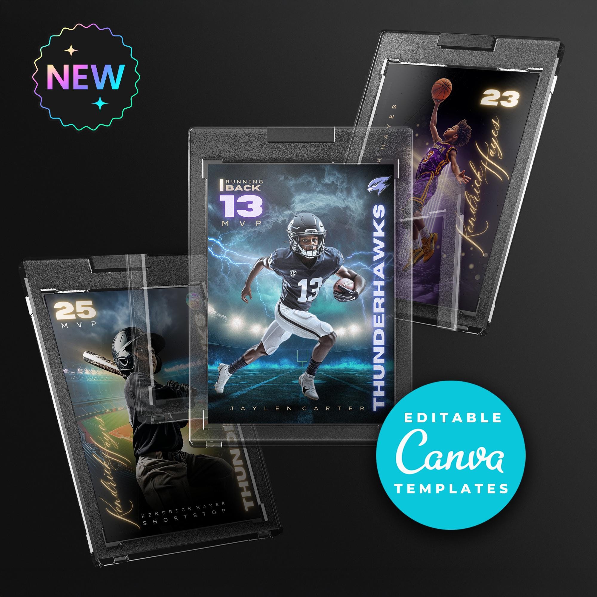 Custom Trading Cards Bundle, Canva Template, Custom Sport Cards, Kids ...