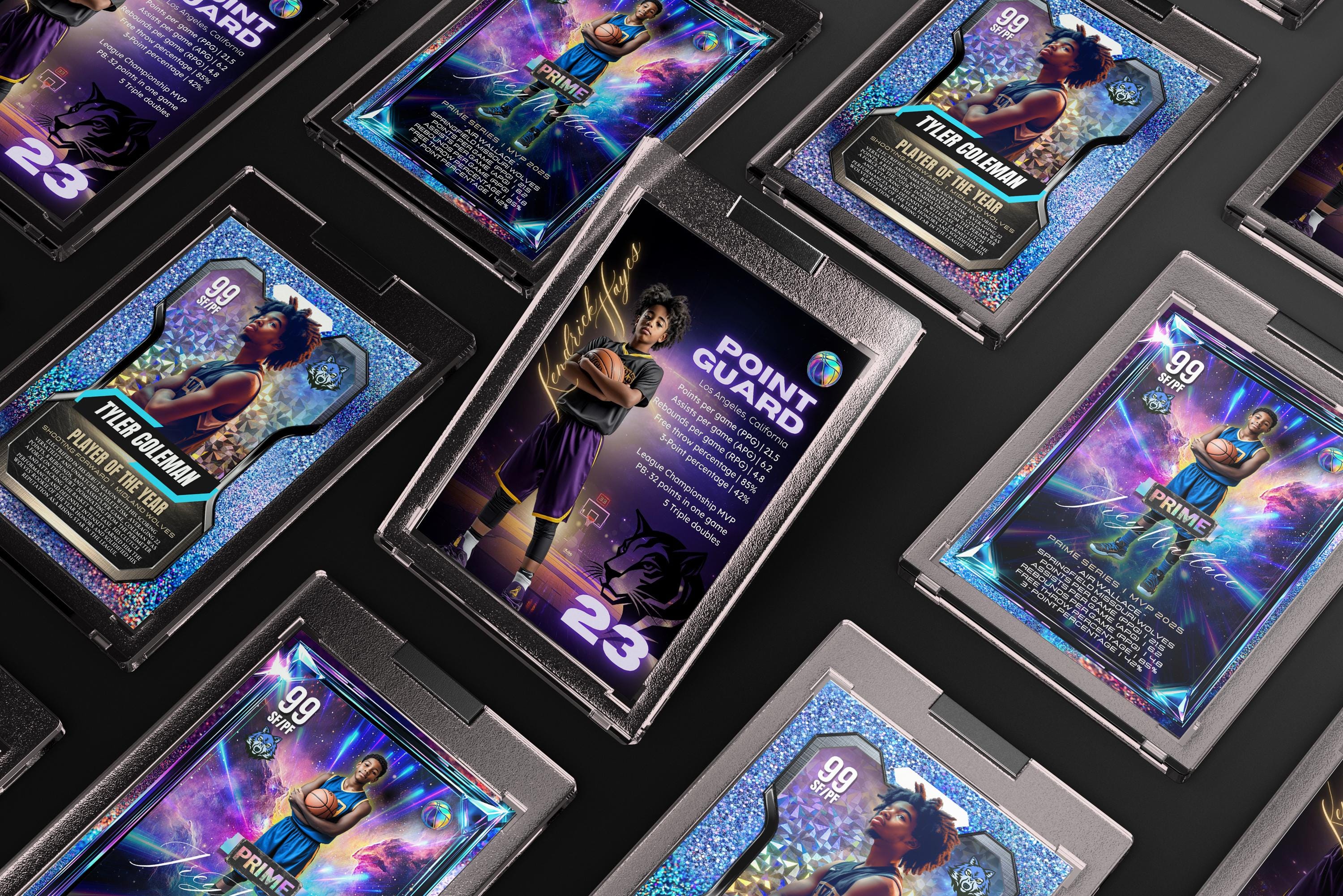 Basketball Cards Bundle Basketball Trading Cards Canva Template Sport ...