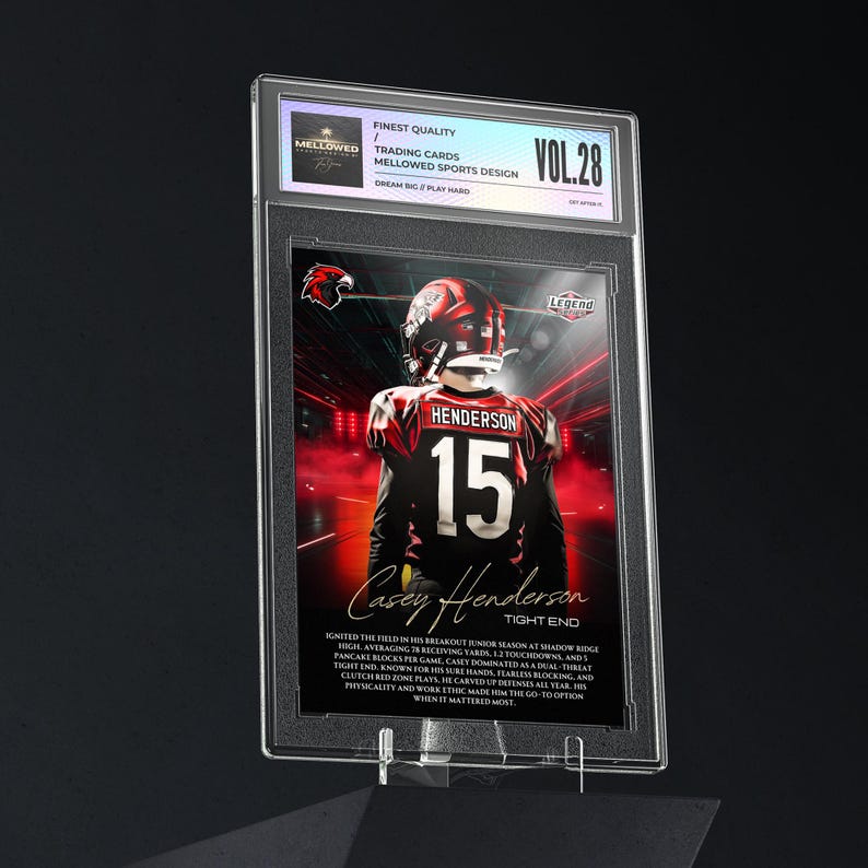 Photoshop Football Card Template PSD Editable Sports Trading Card ...
