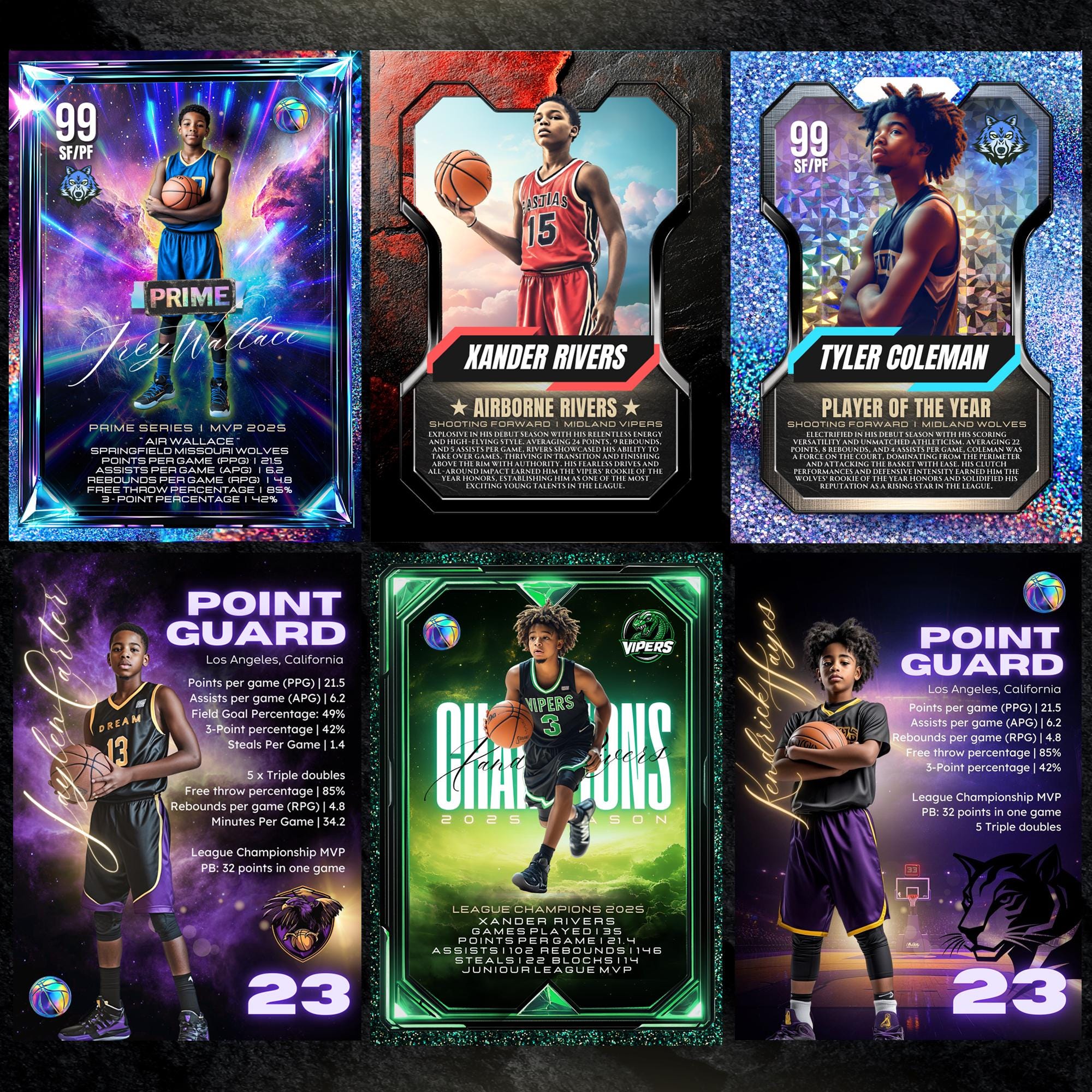 Custom Basketball Cards Basketball Trading Cards Canva Template Sport ...