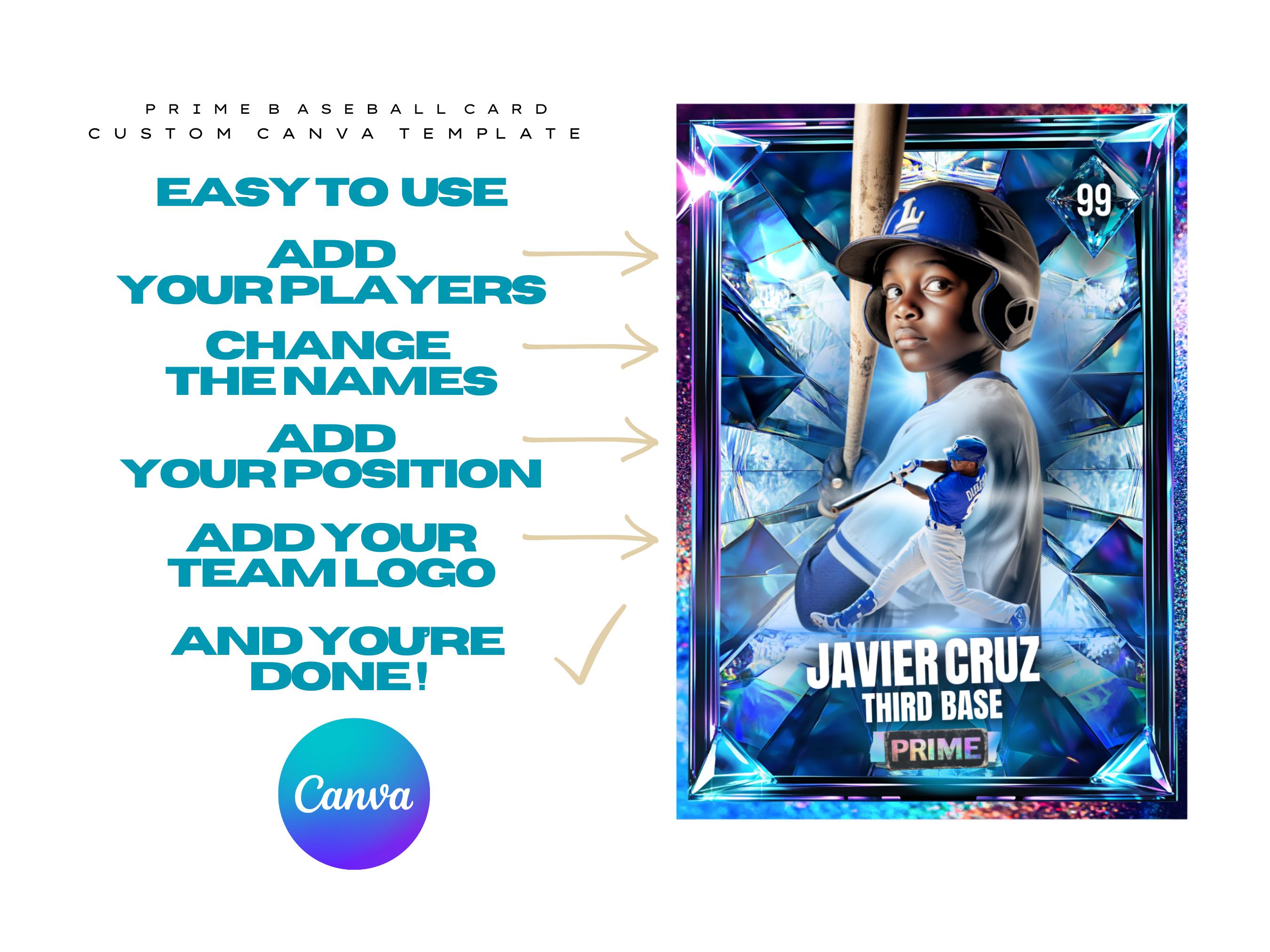 Custom Trading Cards Canva Template Custom Sport Cards Kids Sport Card ...