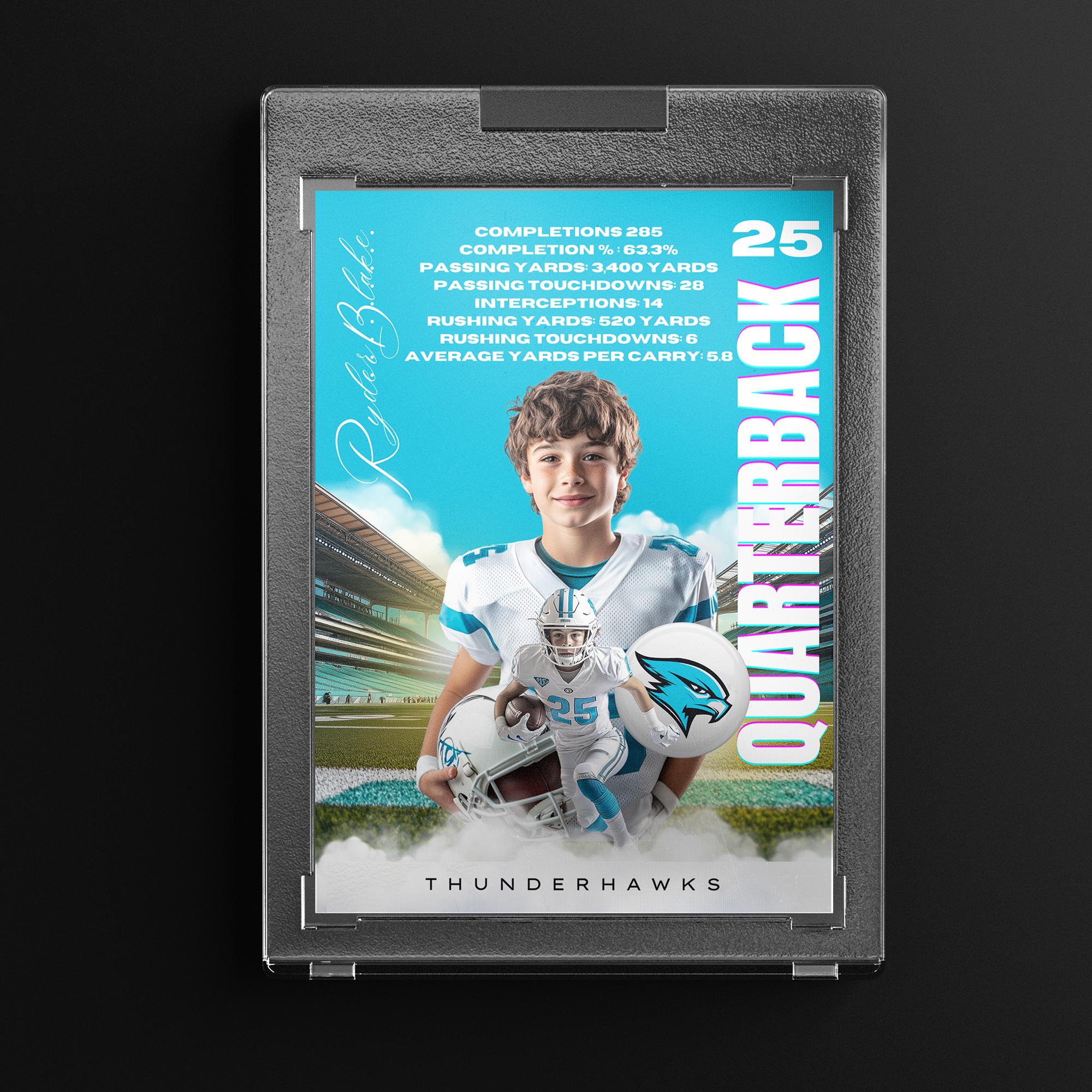 Football Team Photo Cards Custom Canva Template for Players & Coaches ...