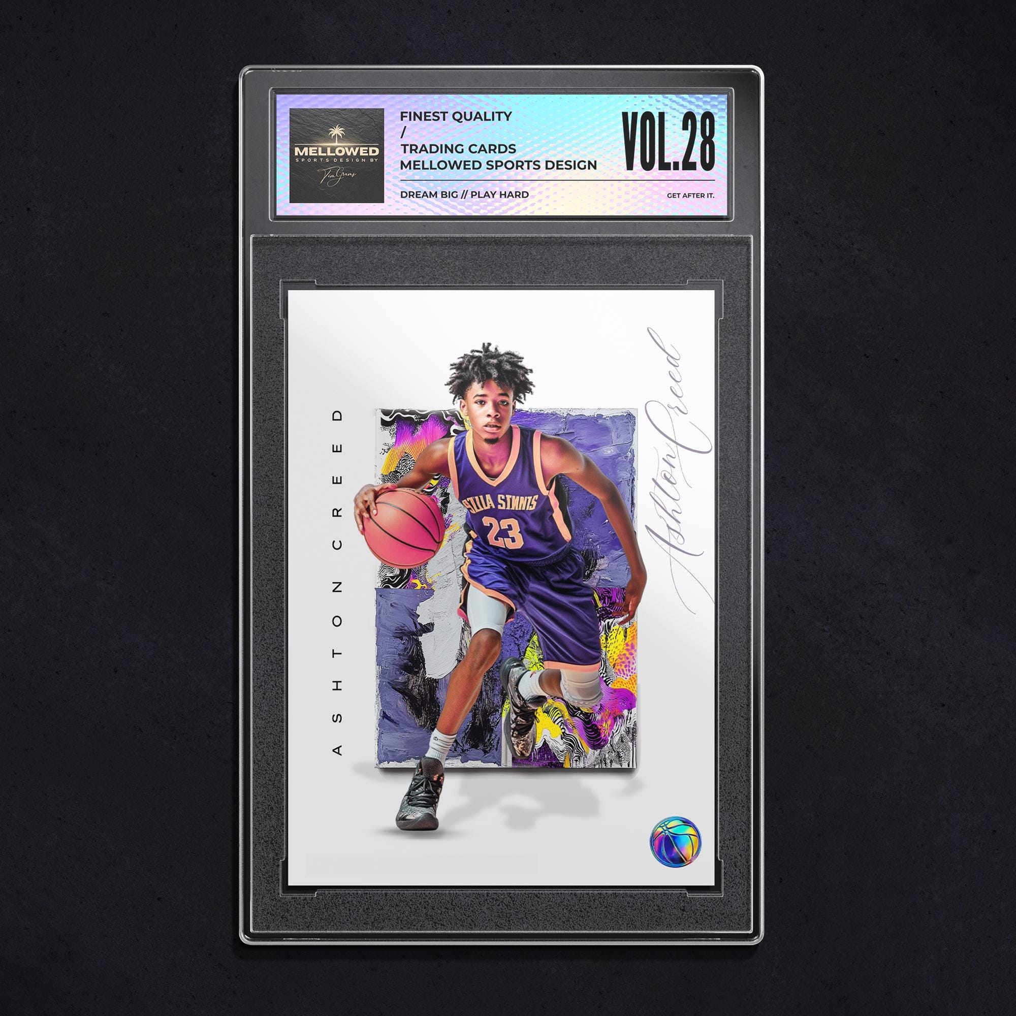 Basketball Card Design Canva Template Kids Basketball Card Templates ...