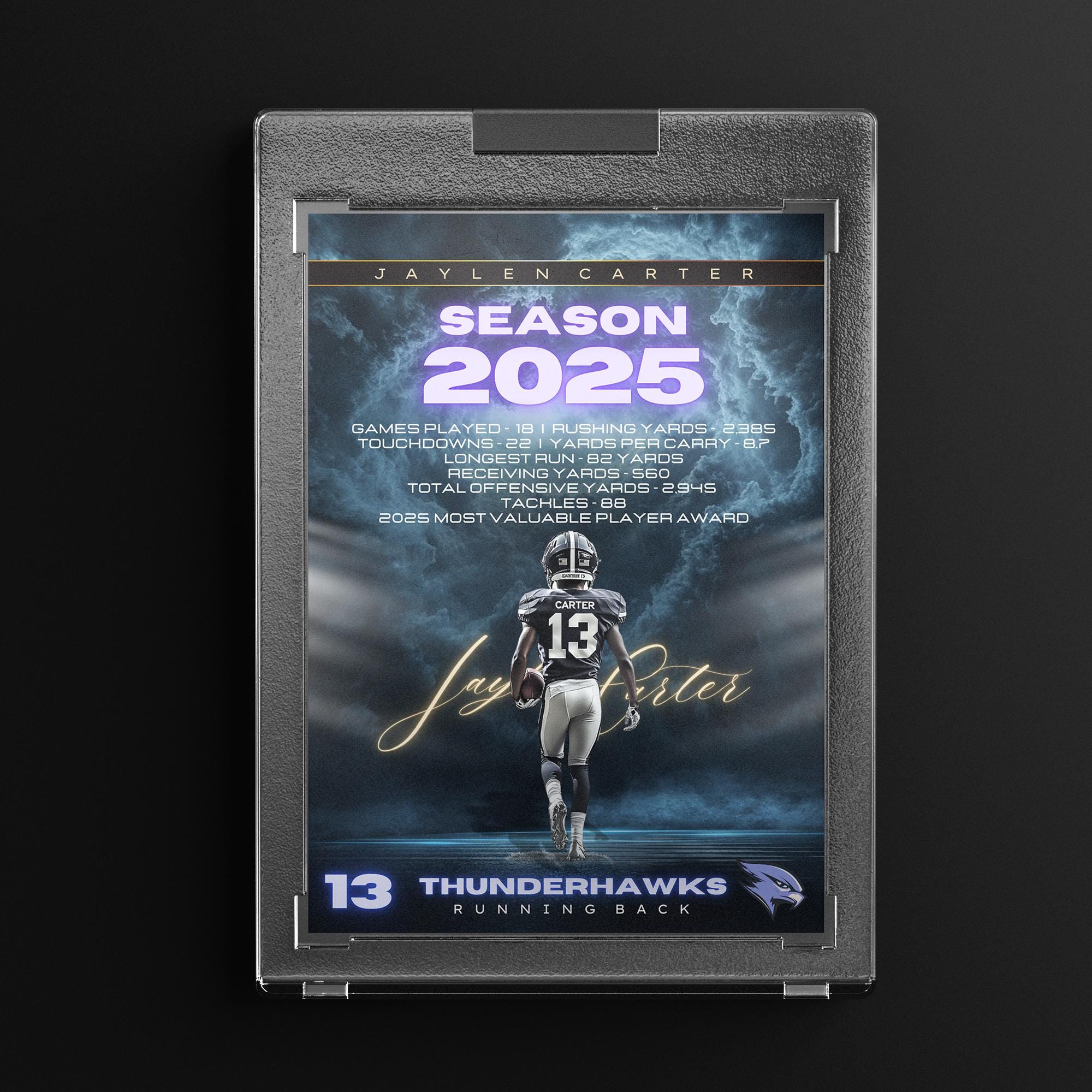 Custom Football Trading Cards Editable Canva Templates for Teams Kids ...