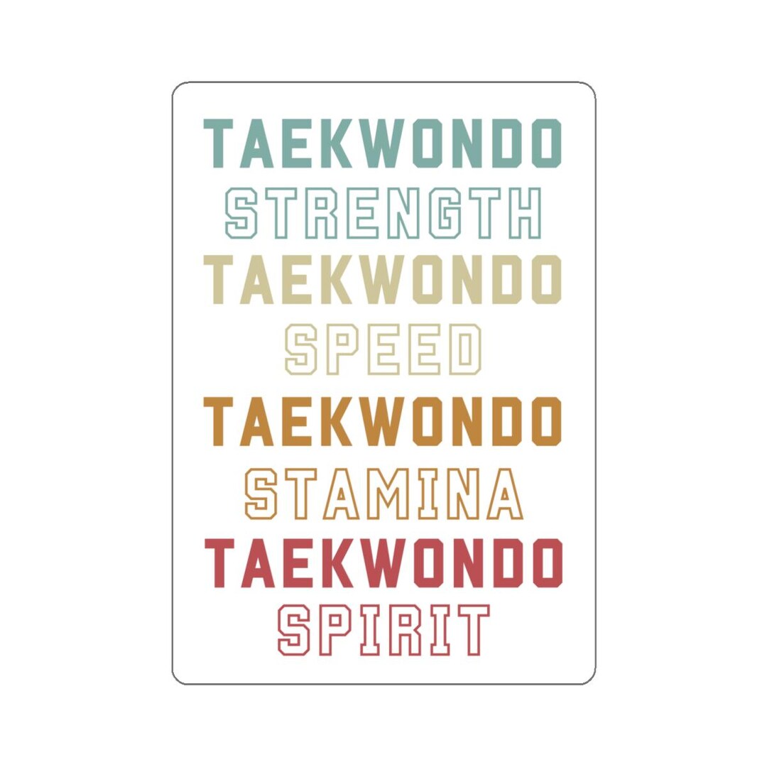 Taekwondo Sticker, Taekwondo Decal, Taekwondo Gift, Martial Arts ...