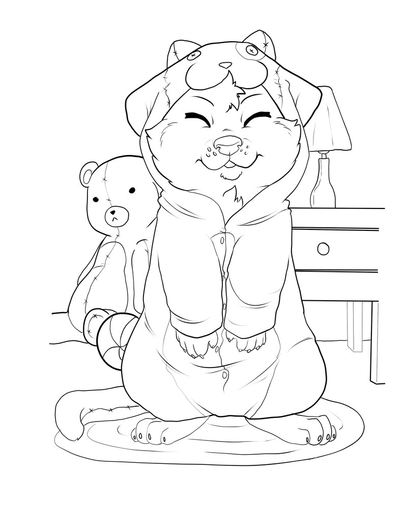 Furry Themed Digital Colouring Book - Etsy