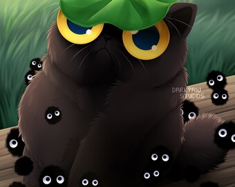 Soot Sprite Print Mini Spirited Away Wall Art - Etsy