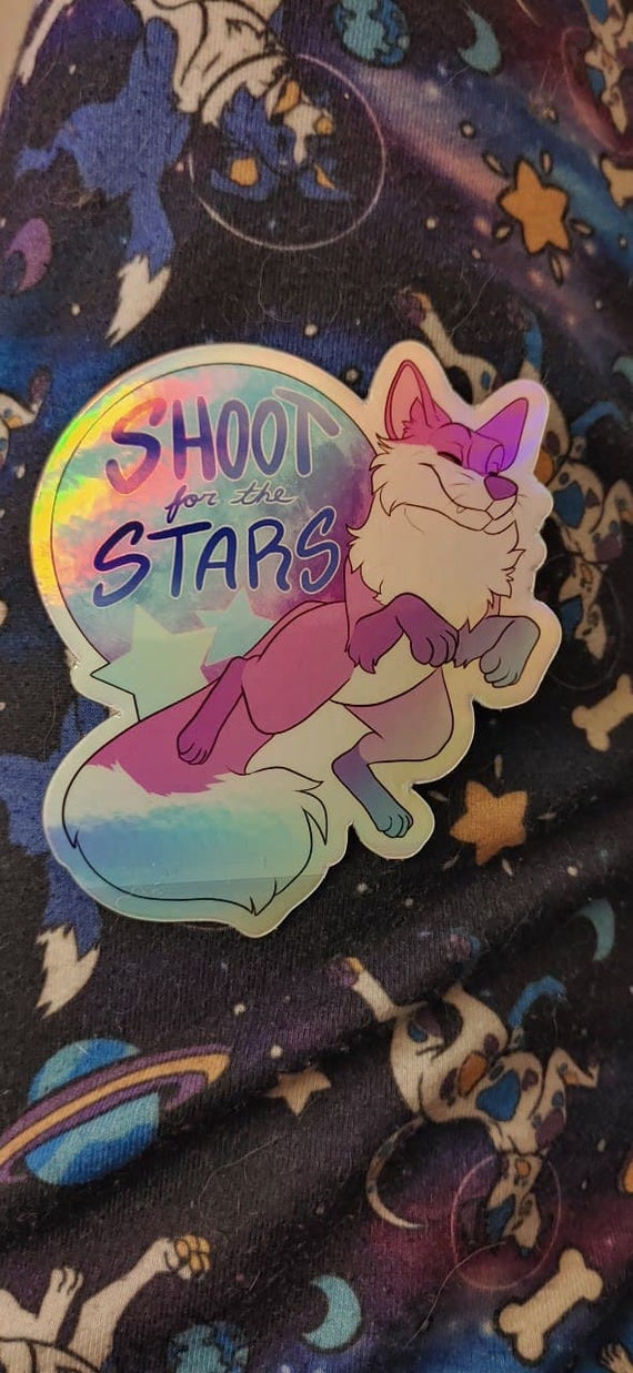 Shoot for the Stars Holo Sticker - Etsy