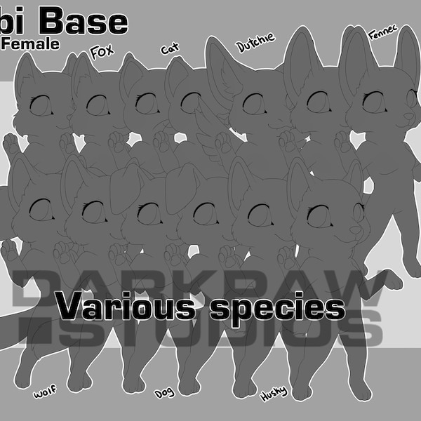Chibi Furry Base - Etsy