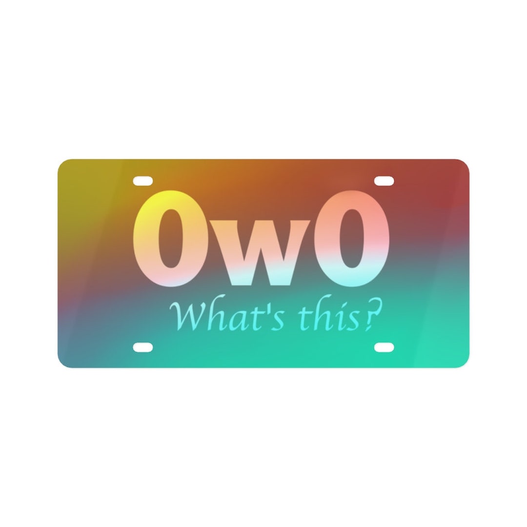 0w0 License Plate - Etsy