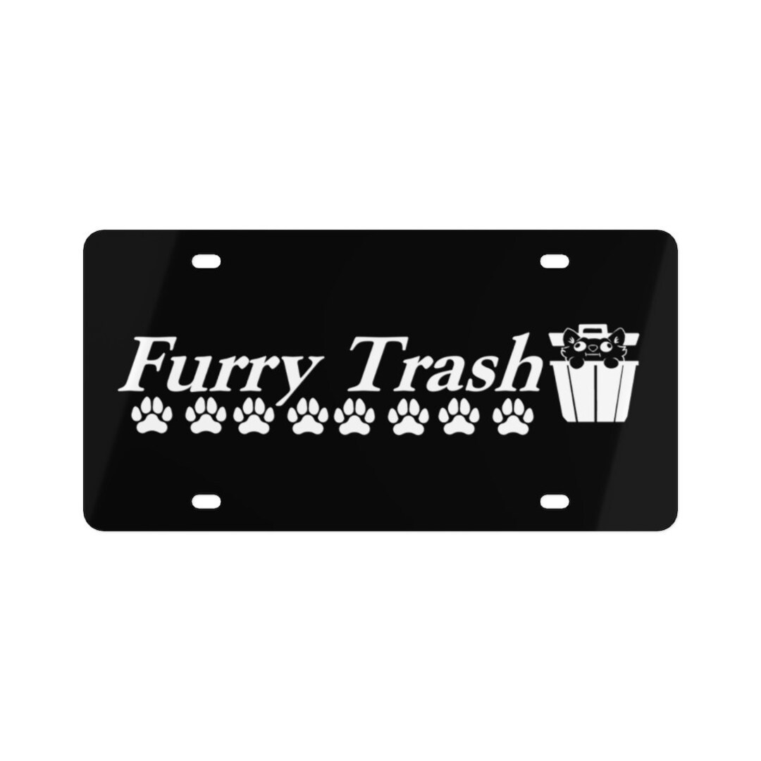 Furry Trash License Plate - Etsy