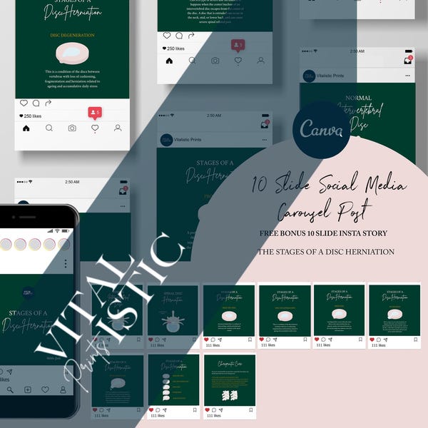 Chiropractic Canva Template for Instagram Post // the Anatomy of Muscle ...