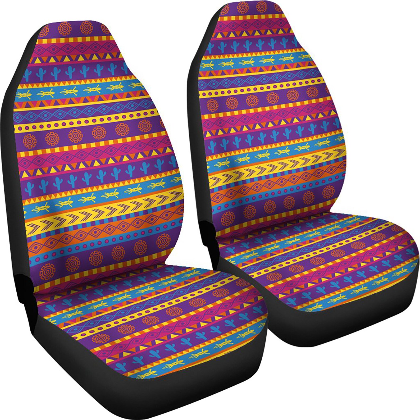 Colorful Car Seat Covers Set in Mexican Inspired Southwestern - Etsy