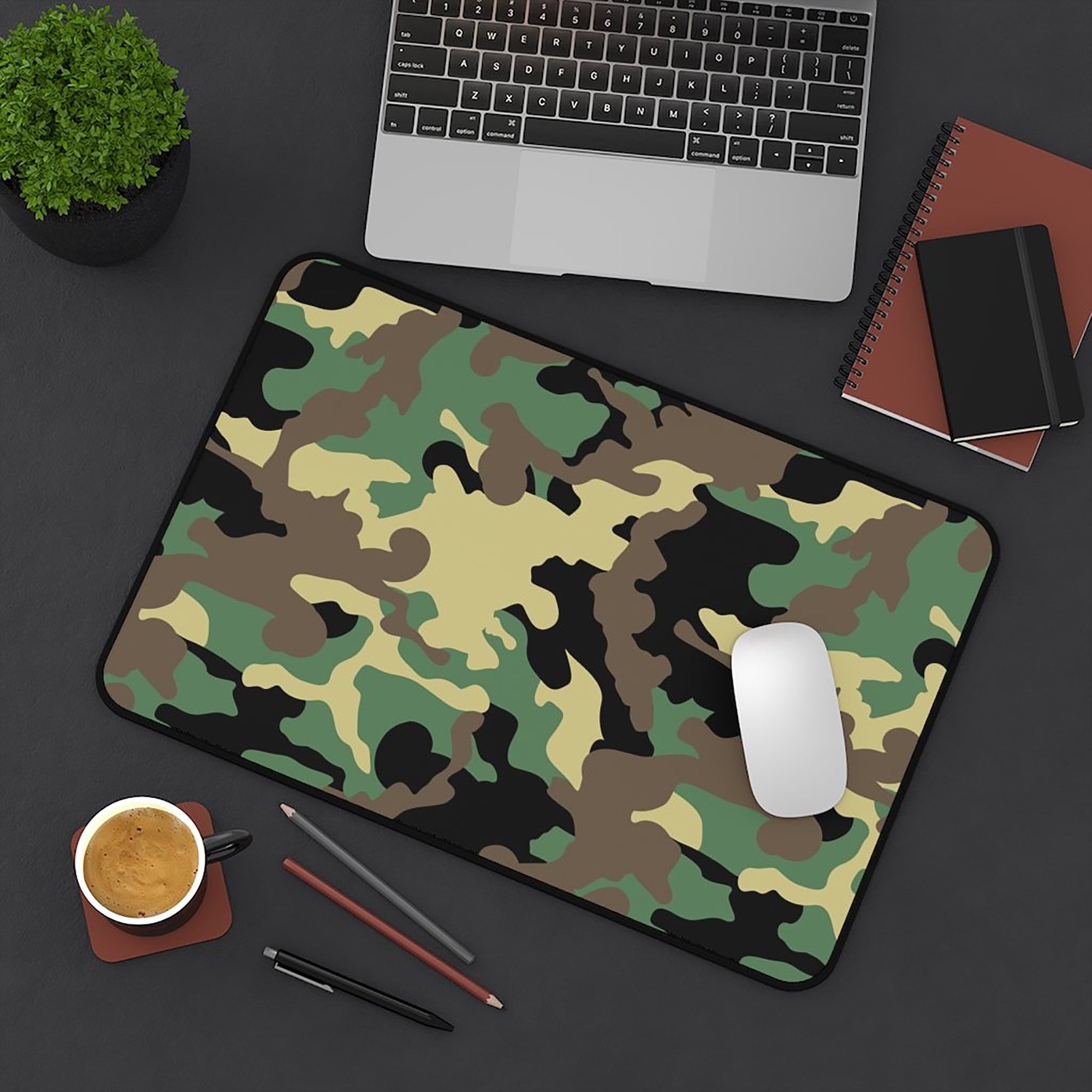 Camo Desk Mat Green Tan and Brown Camouflage Pattern Office | Etsy