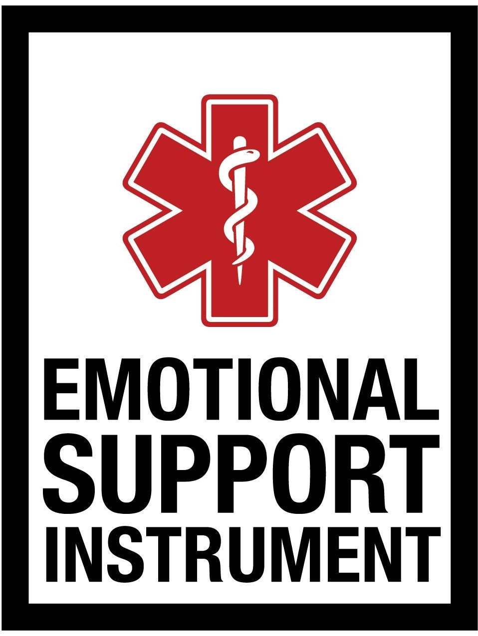 Emotional Support Instrument Hard Case Stickers for Gig Bags, Amps ...